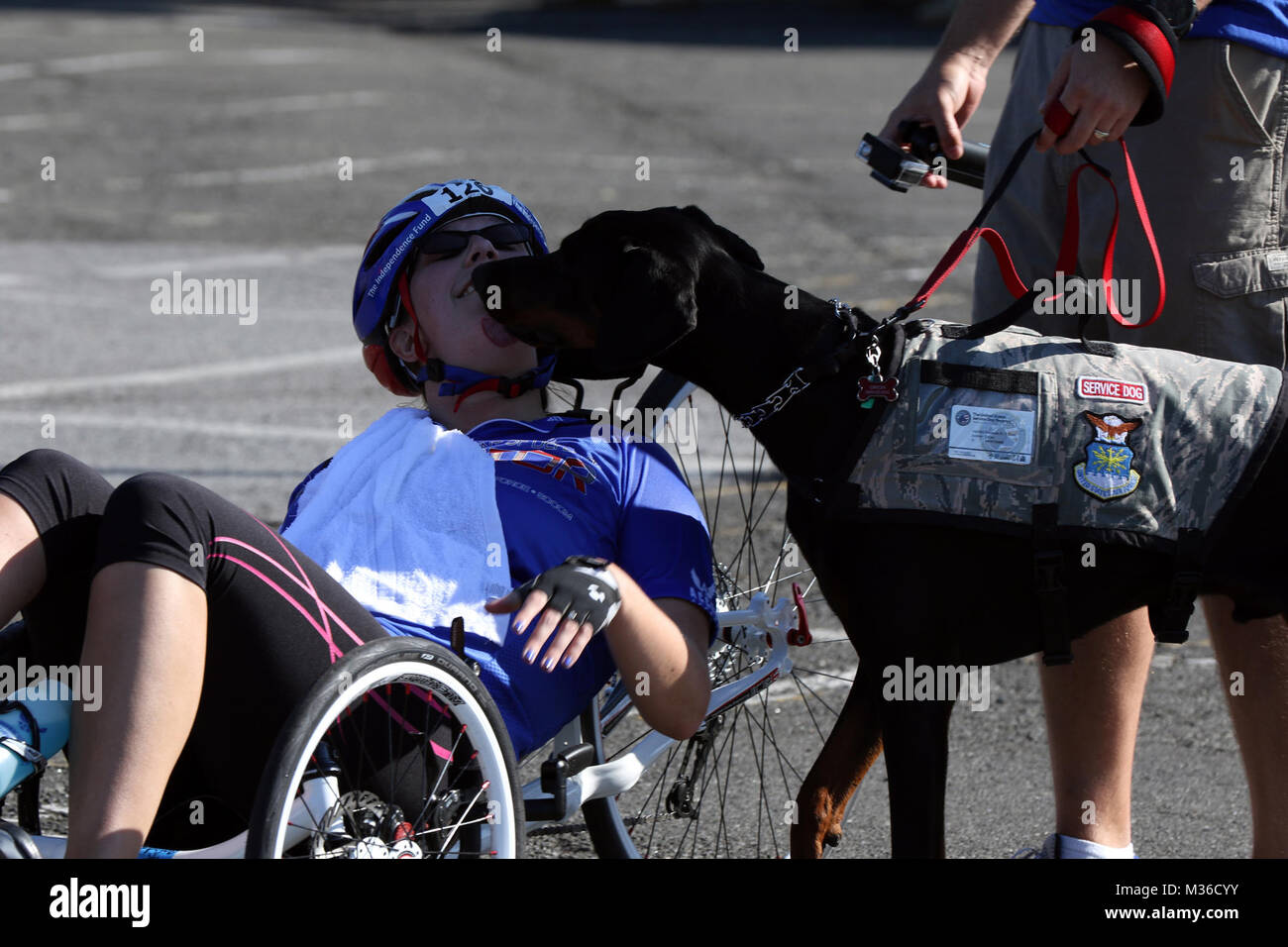 U.S. Air Force Veteran Amanda Frey, a Destin, Fla., native, gets a ...