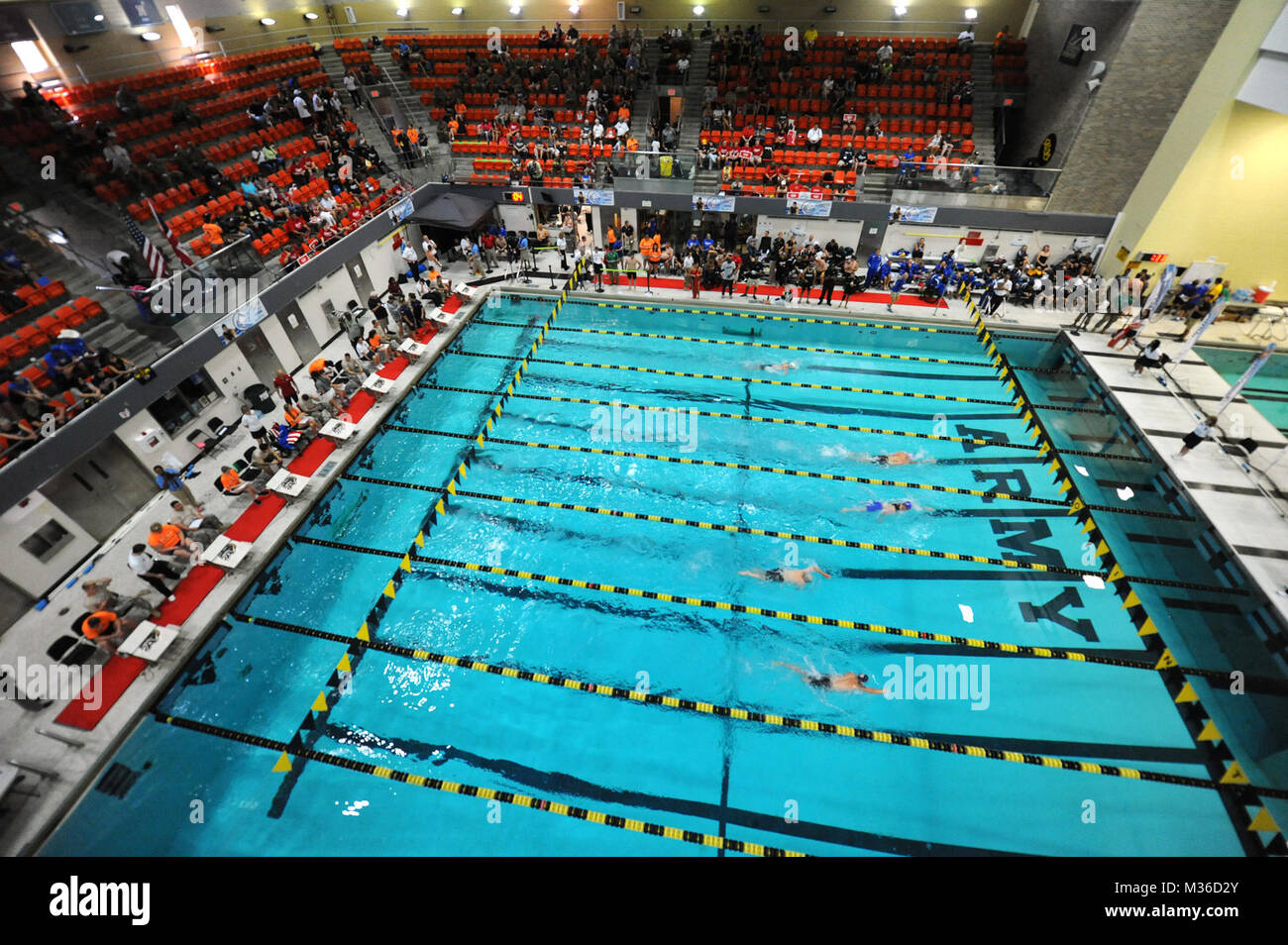 Retired U.S. Air Force 1st Lt. Todd Sieling from Portales, N.M., swims ...