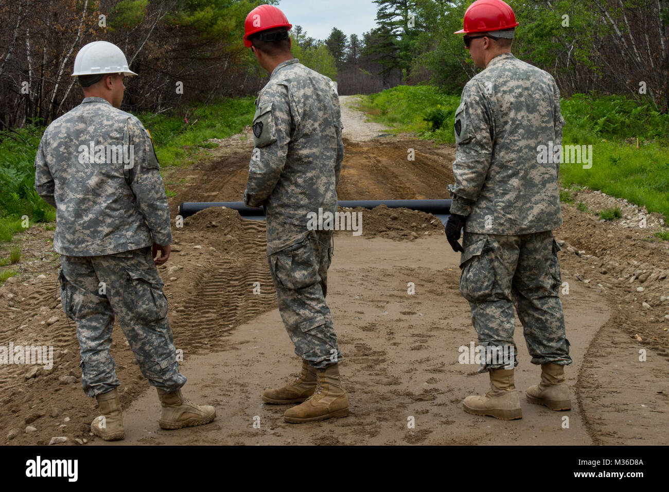 The 262nd Engineer Company (Horizontal) constructs a 300 foot stretch ...