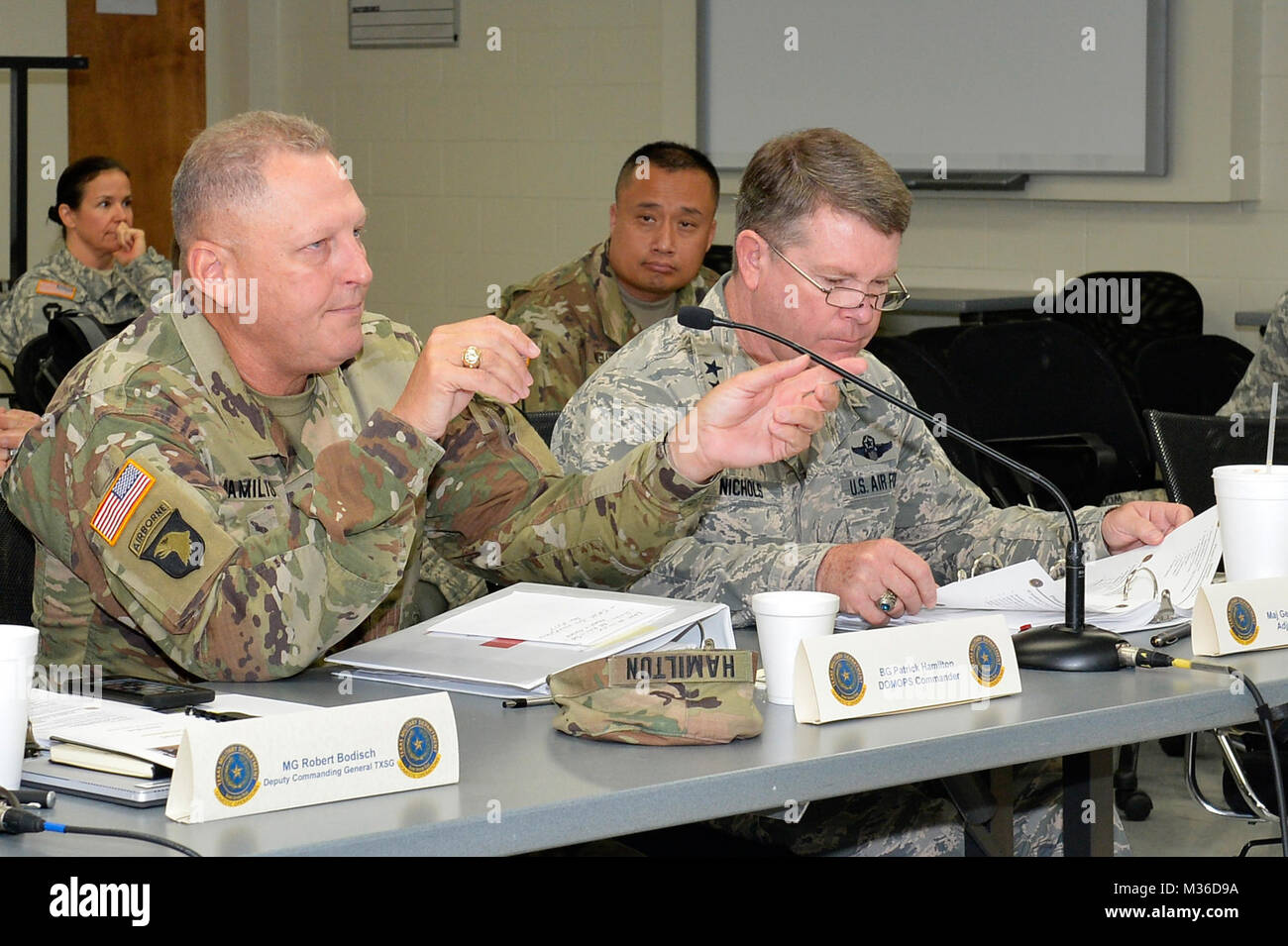 Brig. Gen. Patrick M. Hamilton, Domestic Operations Commander, left ...