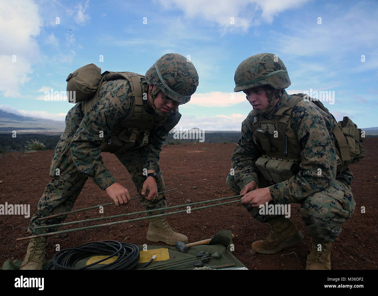 Lance Cpl. Thomas Gardner (left), a field radio operator, and Lance Cpl ...
