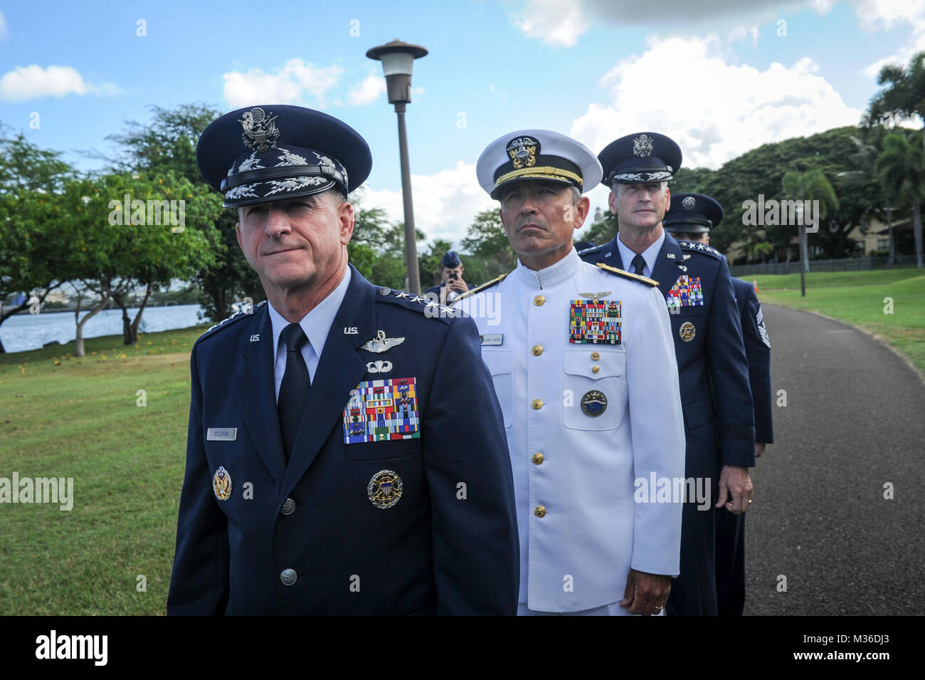 Gen. David L. Goldfein, U.S. Air Force Chief of Staff, Adm. Harry B ...