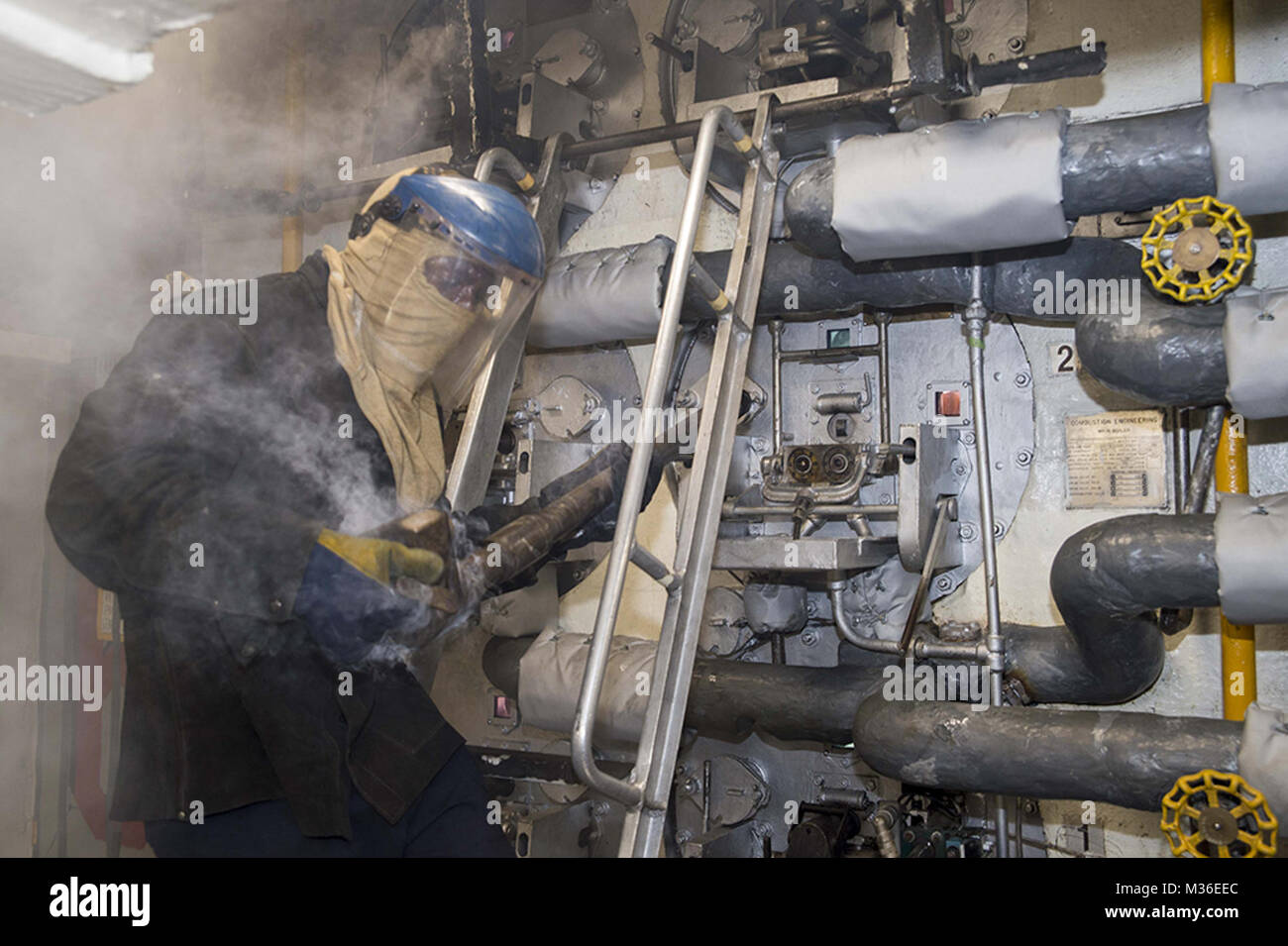 160817-N-XK809-050 EAST CHINA SEA (Aug. 17, 2016) Fireman Carlon Thorpe ...