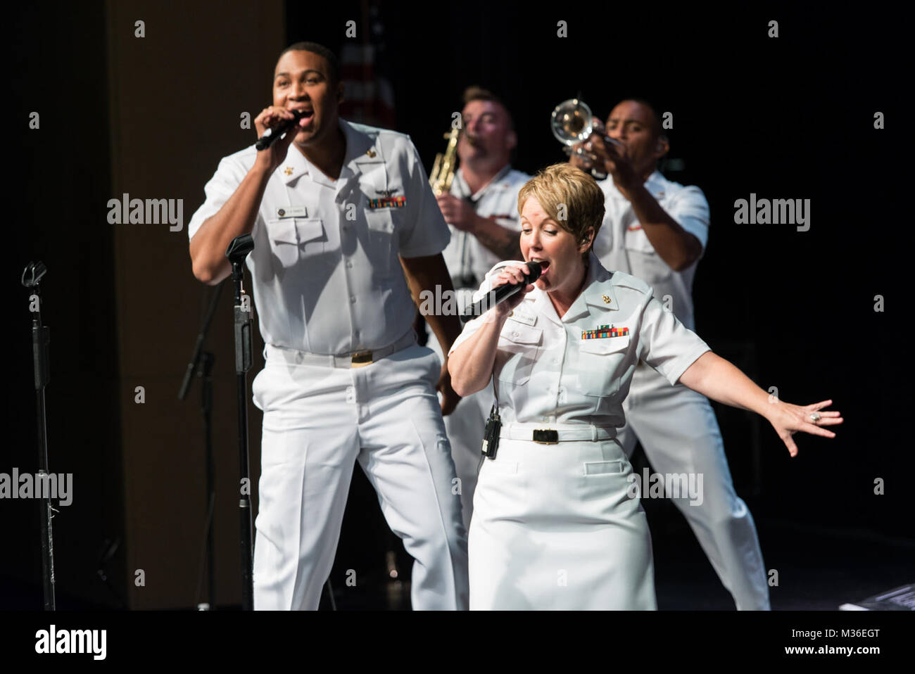 BARSTOW, Calif. (Aug. 21, 2016) Members of the U.S. Navy Band Cruisers ...