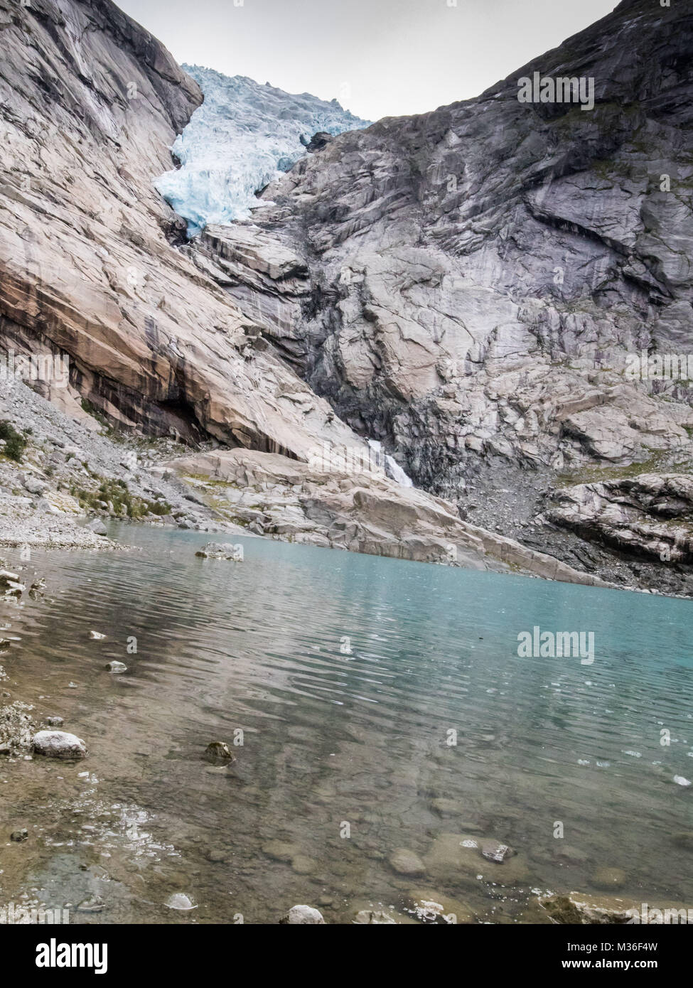 Briksdalsbreen Glacier Norway Scandinavia Europe Stock Photos ...