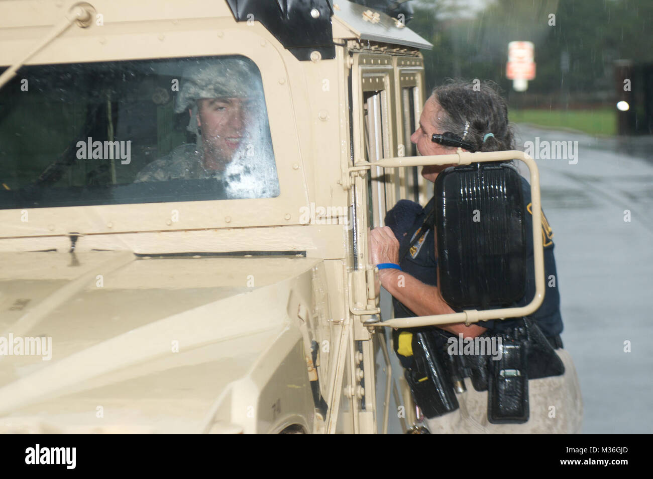 Assisting Police by Georgia National Guard Stock Photo - Alamy
