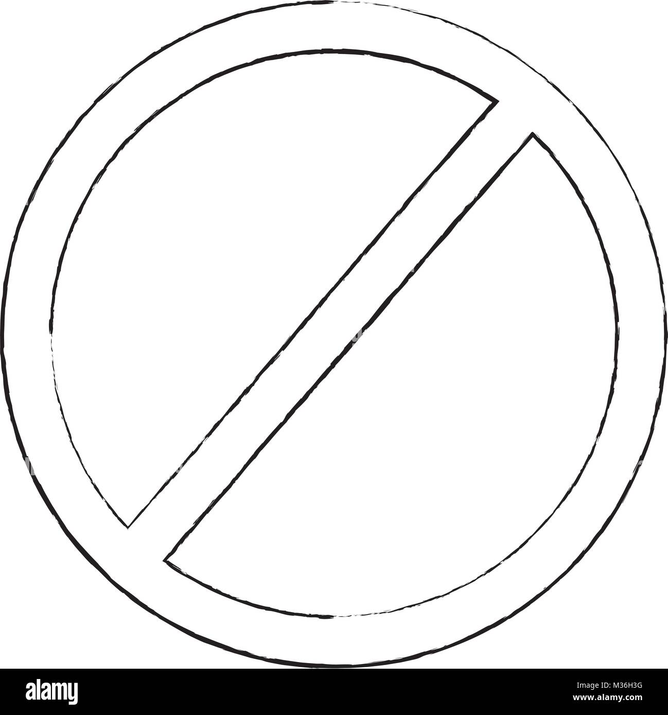 prohibition no symbol red round stop warning sign template Stock Vector ...