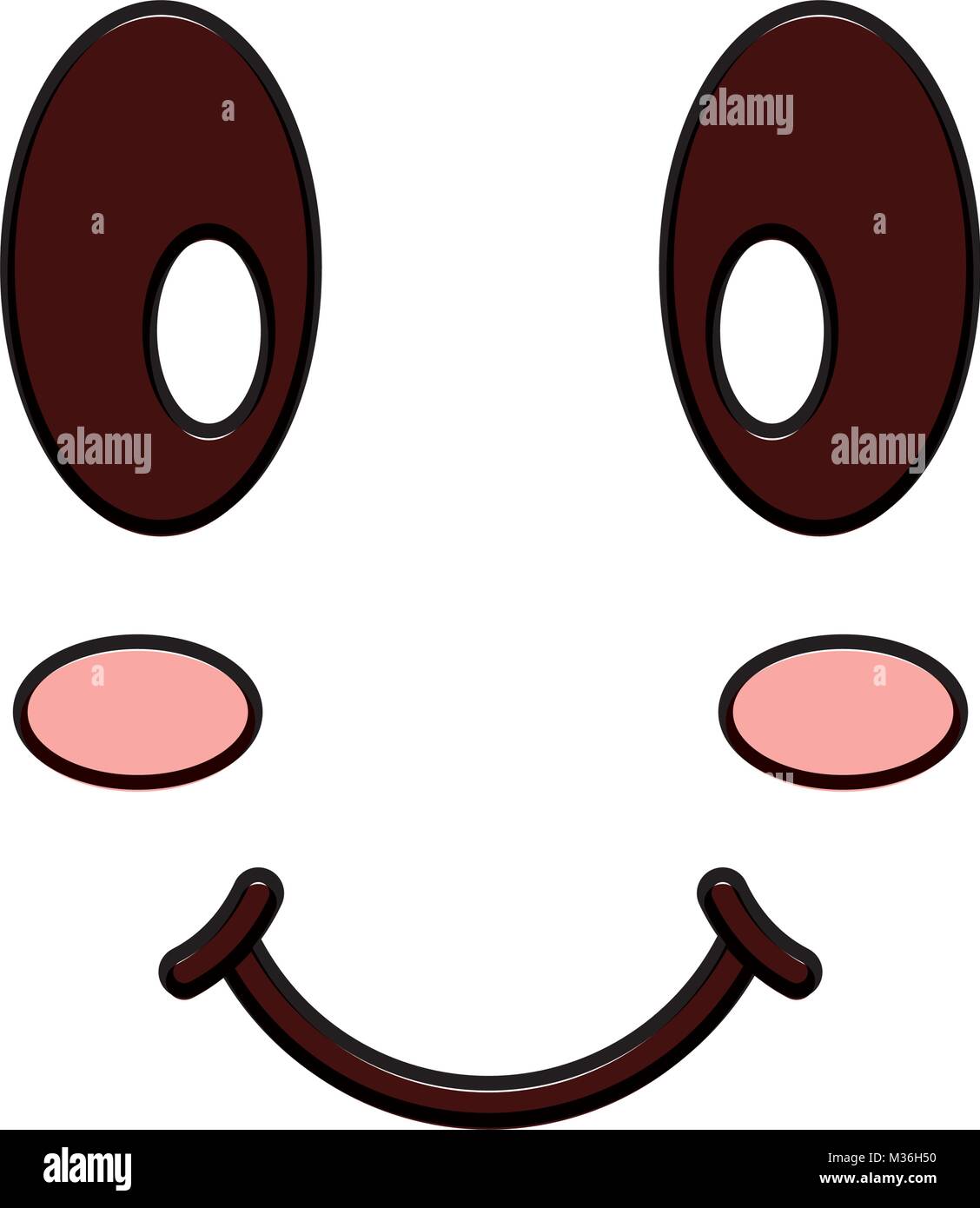 kawaii happy expression cartoon smile Stock Vector Image & Art - Alamy