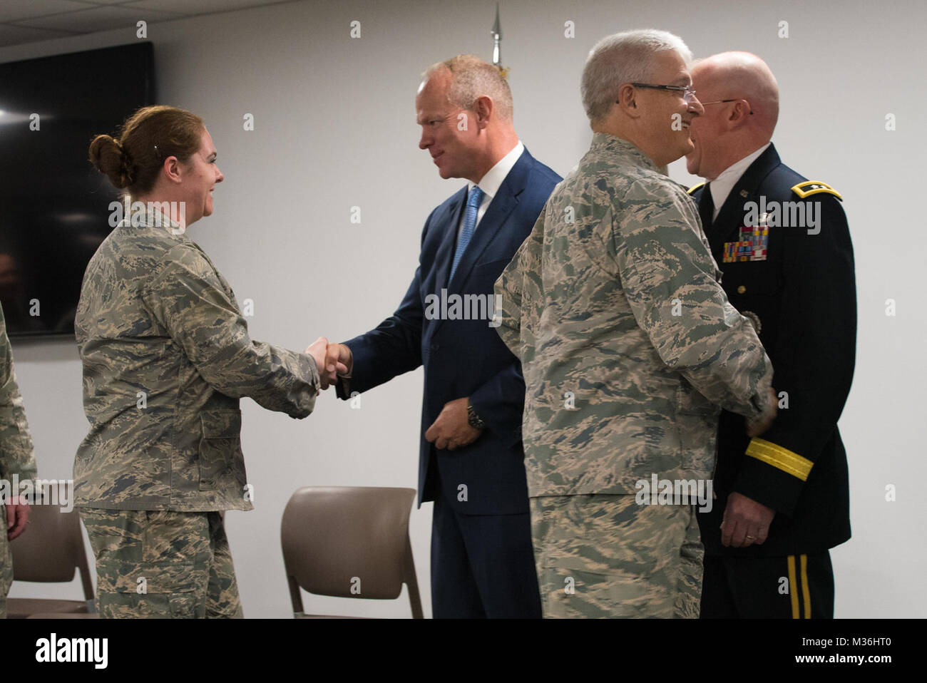 Wyoming Governor Matt Mead, Adjutant General Maj. Gen. K. Luke Reiner ...