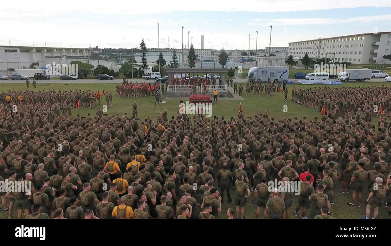3rd Marine Division commanding general speaks to troops, leads ...