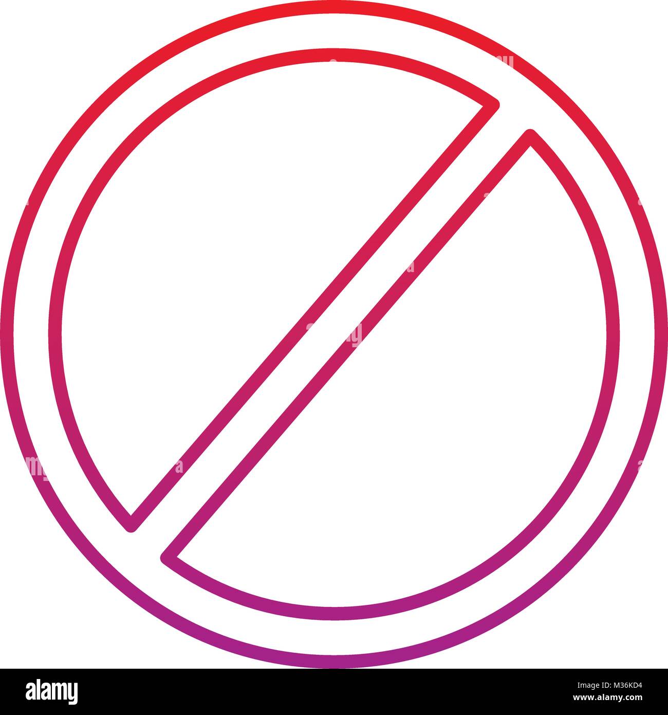 prohibition no symbol red round stop warning sign template Stock Vector ...