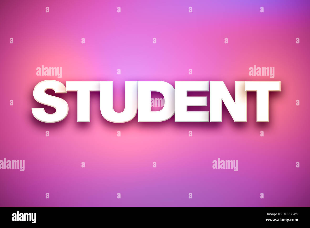 The word Student concept written in white type on a colorful background ...