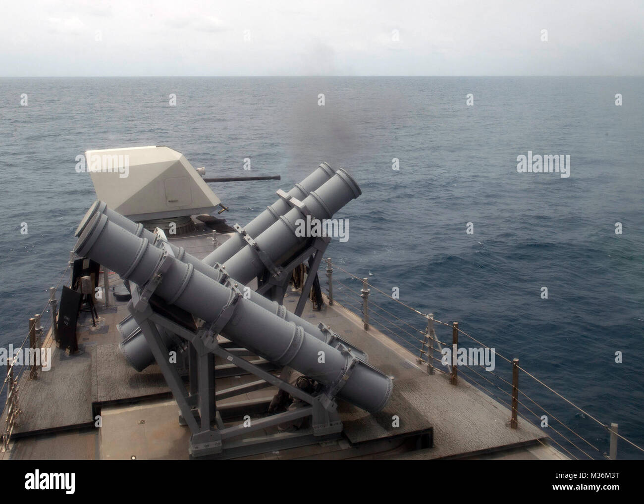 170201-N-WV703-823 SOUTH CHINA SEA (Feb. 01, 2017) A MK 110 57MM gun ...