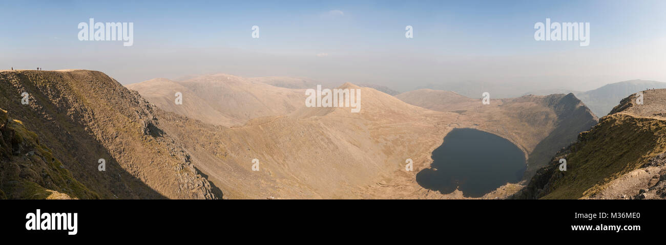 Helvellyn, Swirral Edge and Red Tarn from Striding Edge Stock Photo - Alamy