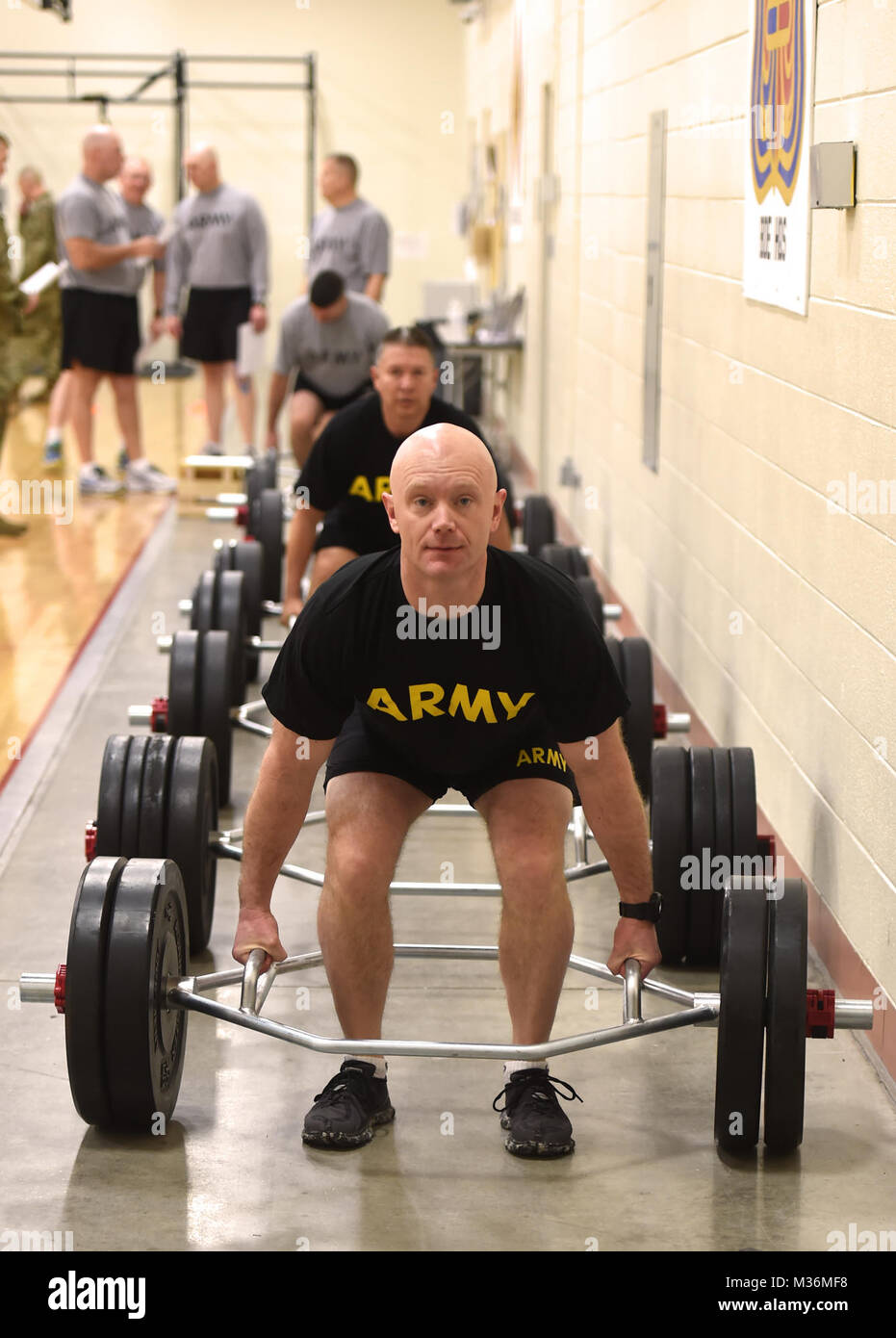 Joint Force Headquarters Commander maj. Jonathan Seelye squats to lift ...