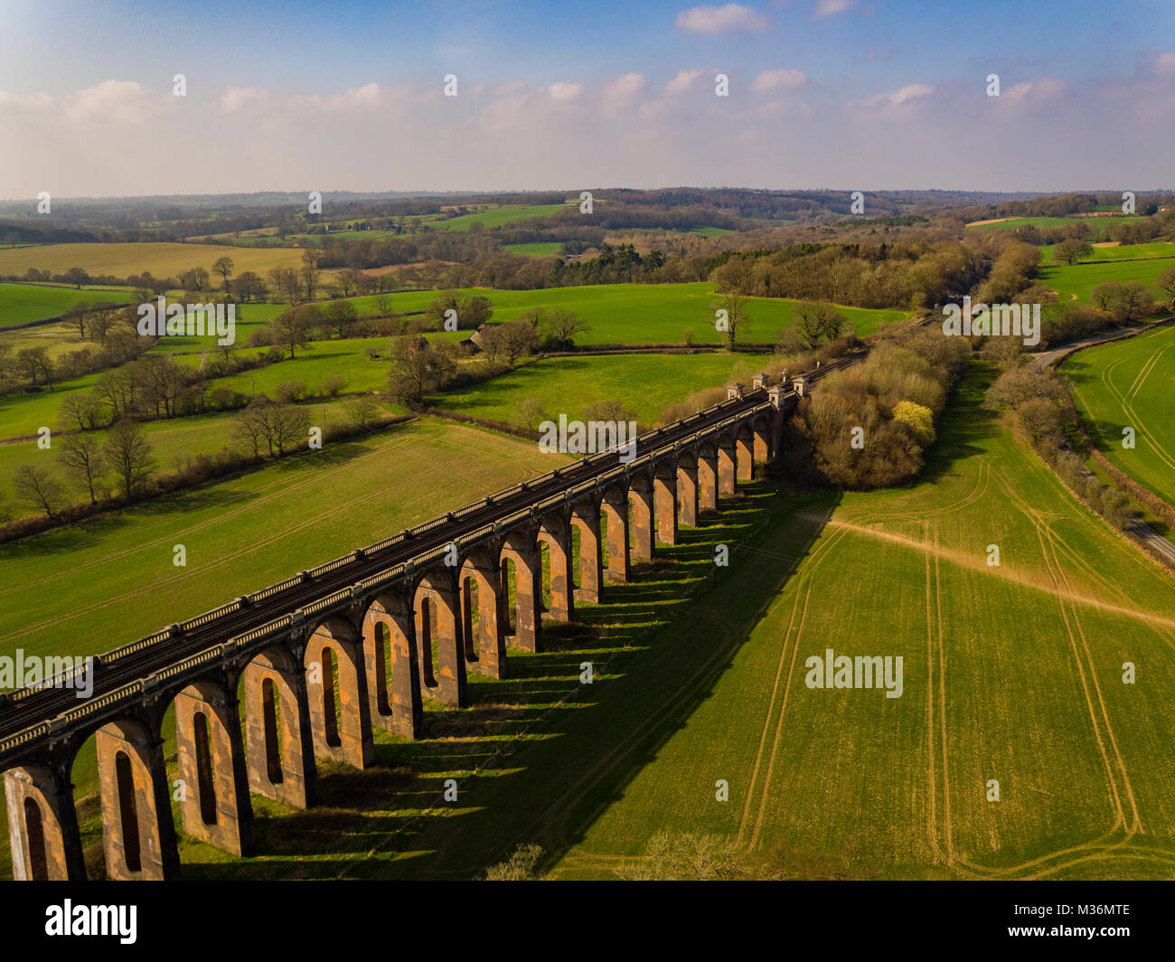 Ouse Valley Viaduct, Sussex, UK Aerial view Stock Photo - Alamy