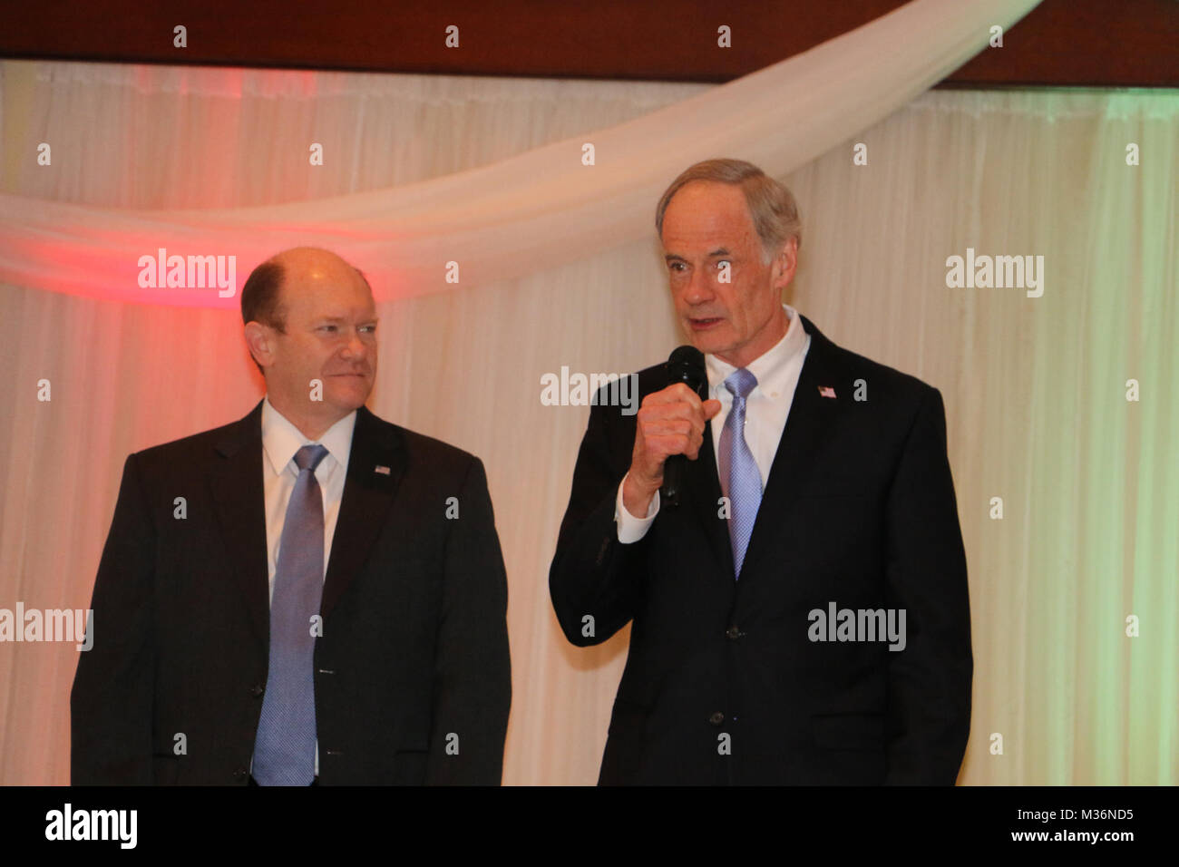Senators Tom Carper and Chris Coons present Maj. Gen. (retired) Frank ...