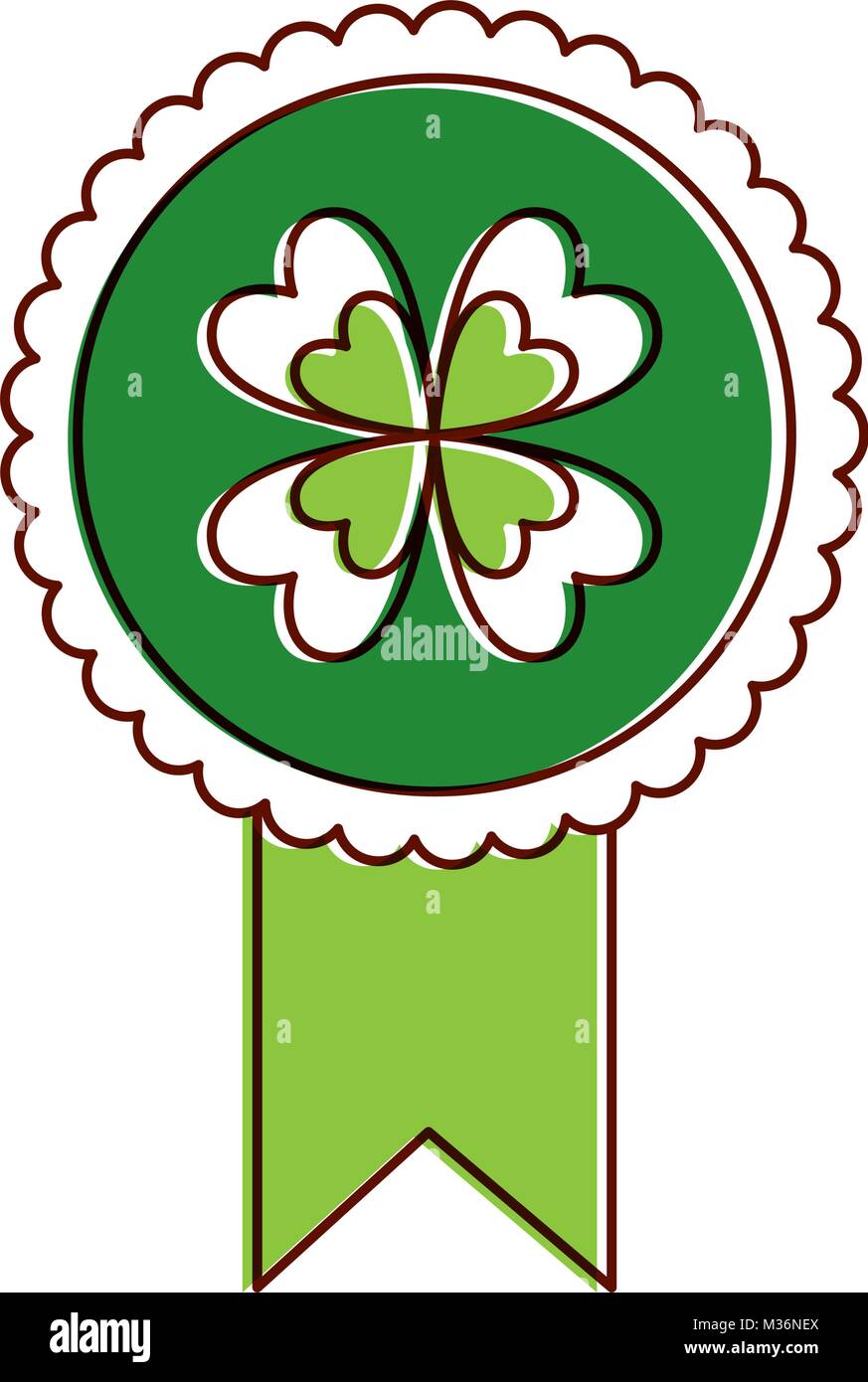 green rossette clover ornament medal Stock Vector Image & Art - Alamy