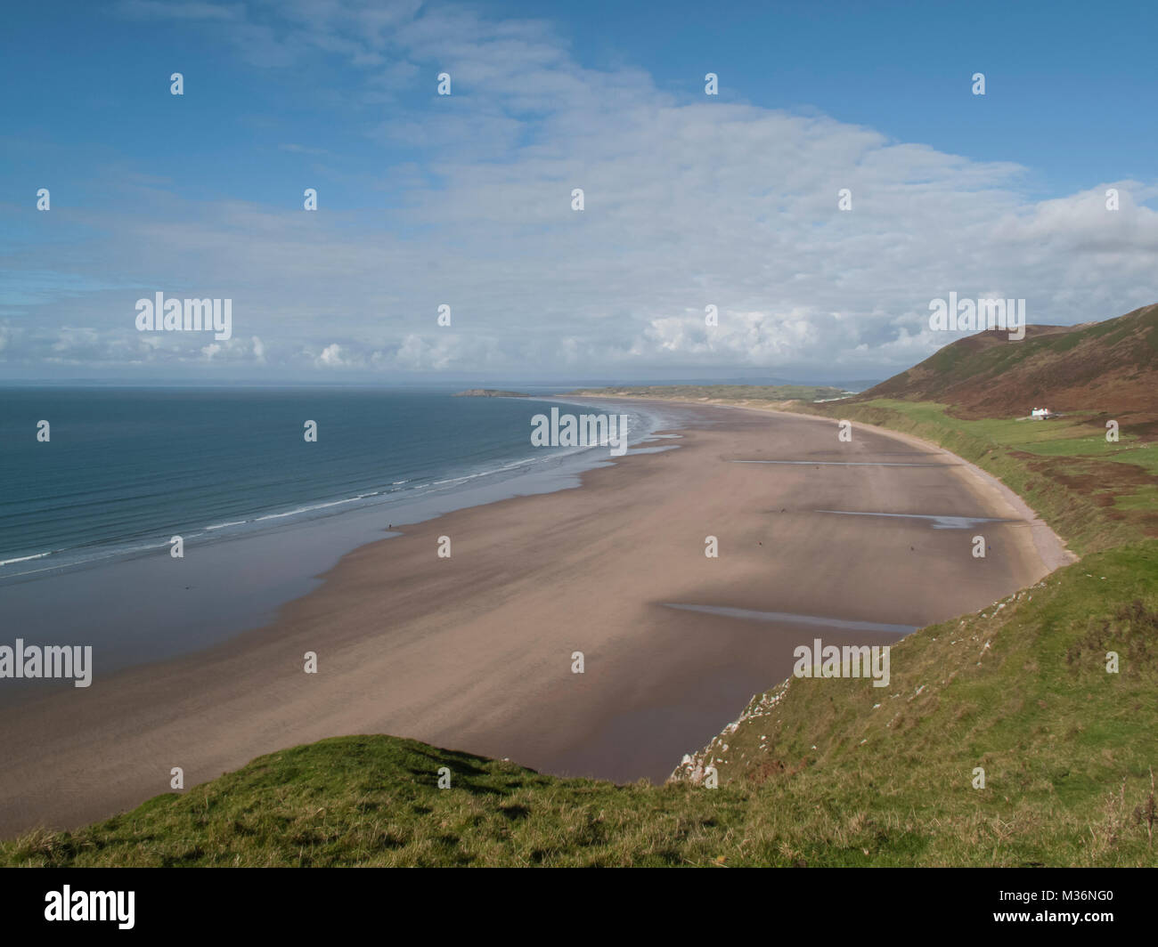 Gower peninsula rhossili bay hi-res stock photography and images - Alamy