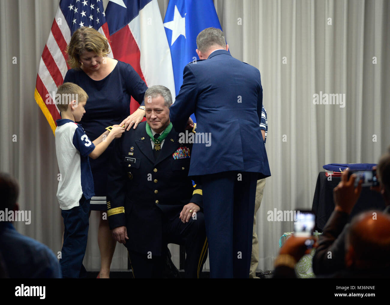 Air Force Maj. Gen. John F. Nichols (right), the adjutant general of ...