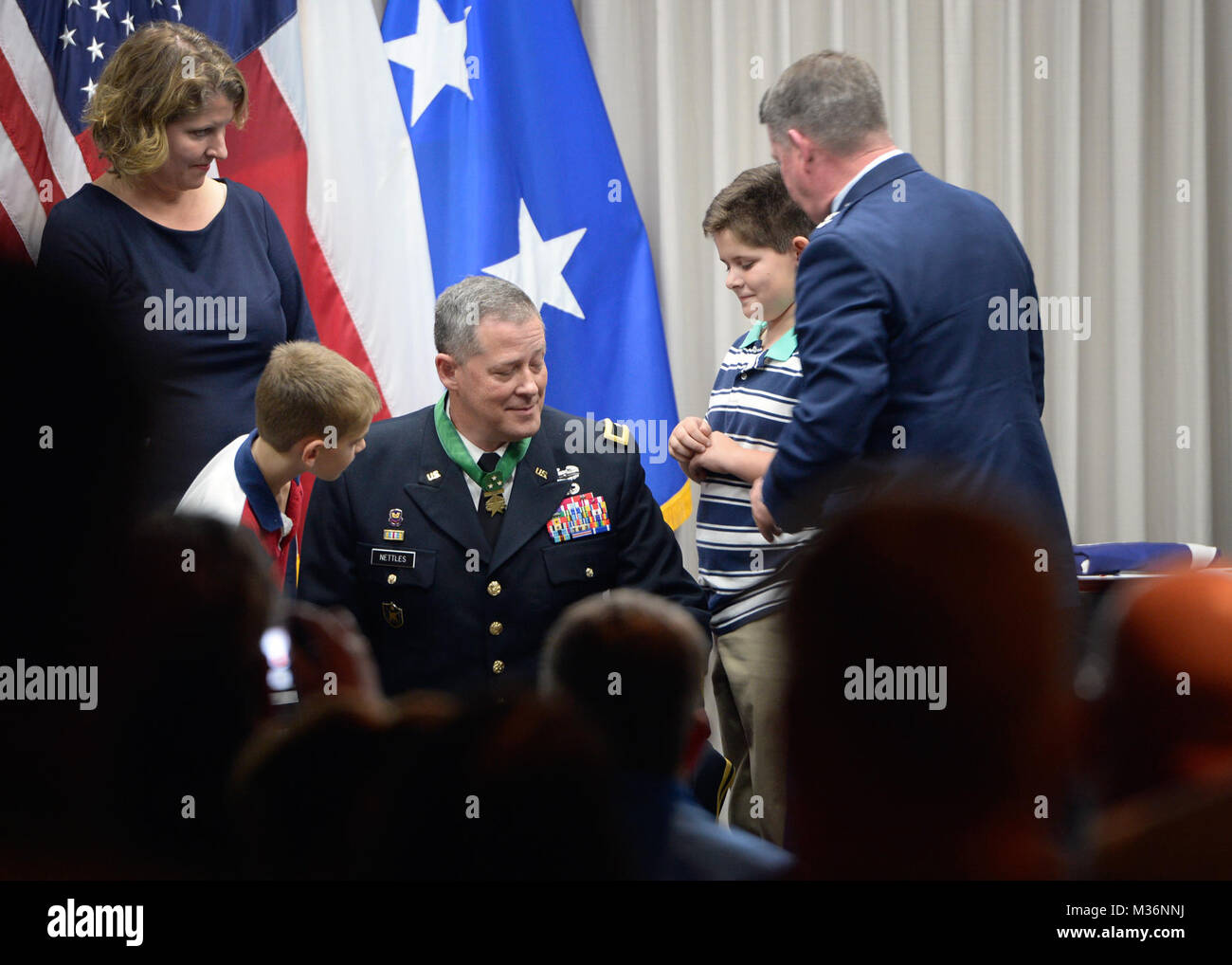 Air Force Maj. Gen. John F. Nichols (right), the adjutant general of ...