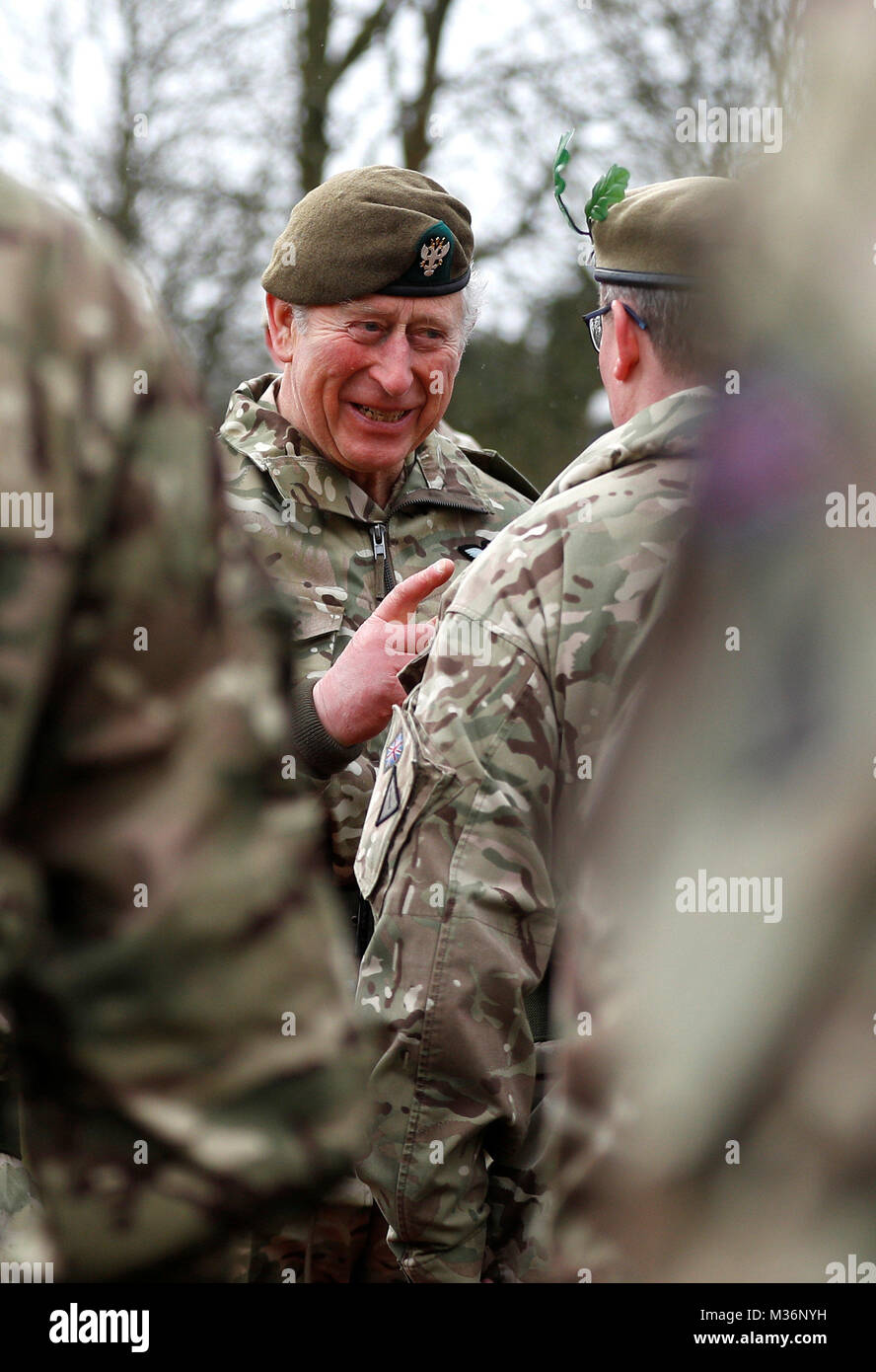40 years since becoming colonel in chief cheshire regiment hi-res stock ...