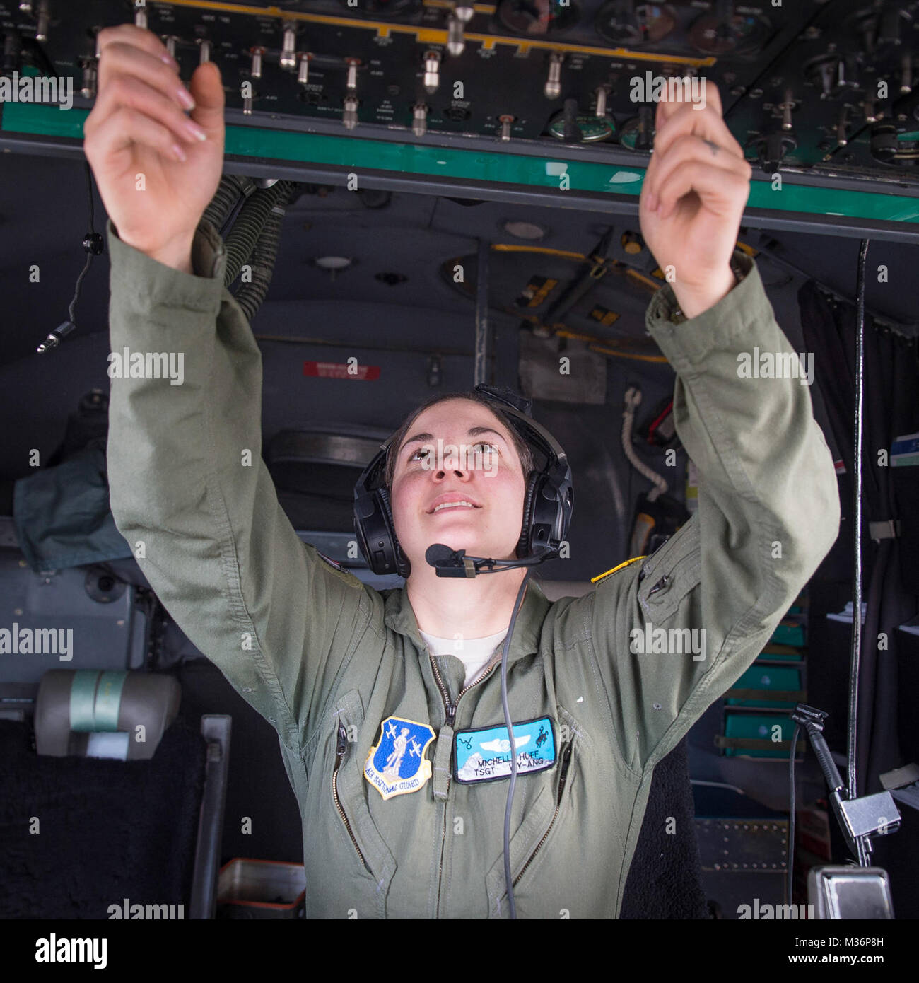 U.S. Air Force Tech. Sgt. Michelle Huff is a flight engineer assigned ...