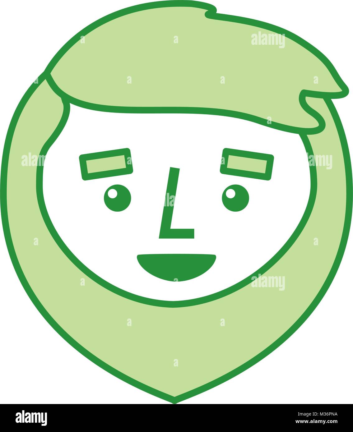 cartoon happy face man beard character Stock Vector Image & Art - Alamy