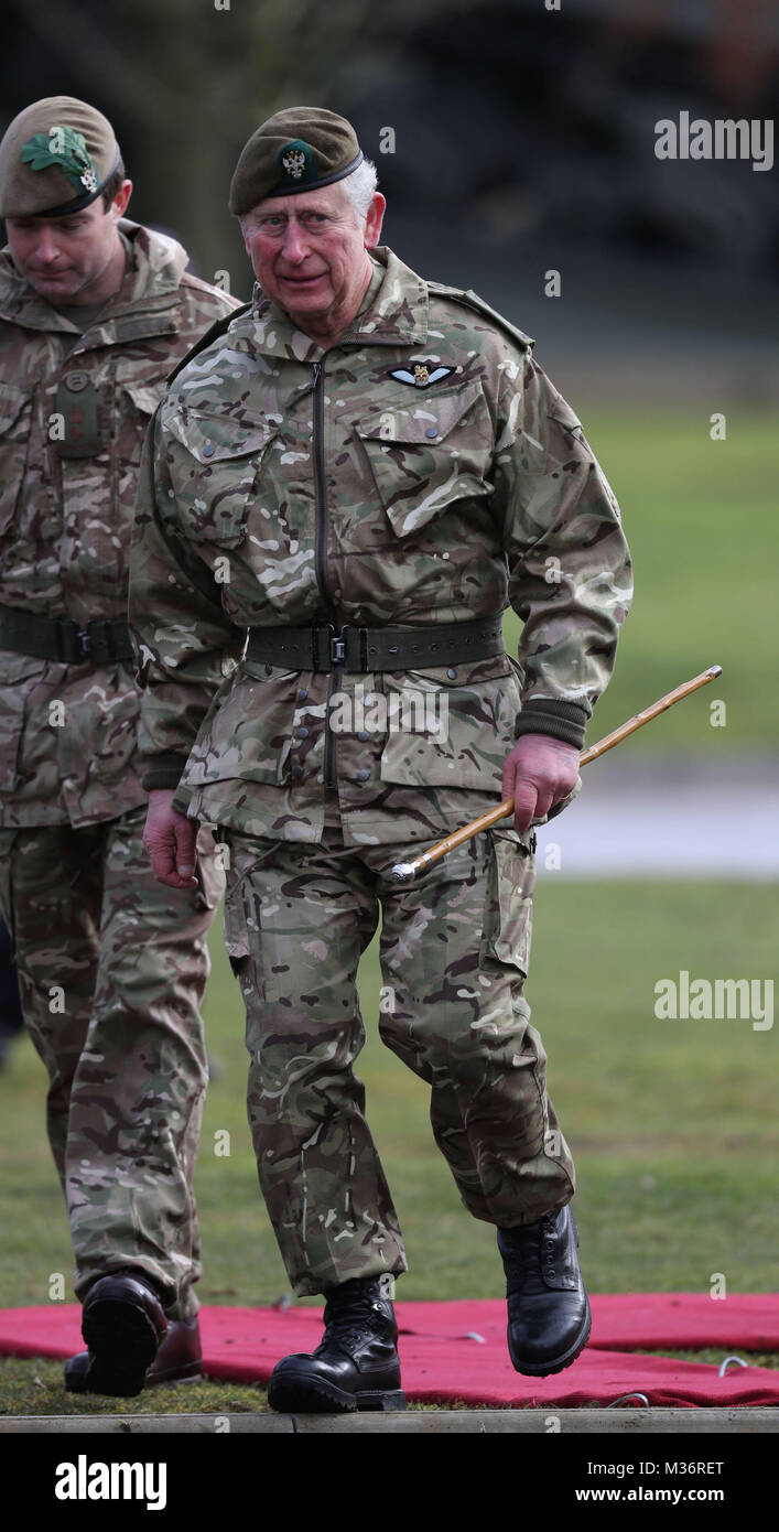 The Prince of Wales at Bulford Camp in Salisbury during a medal ...