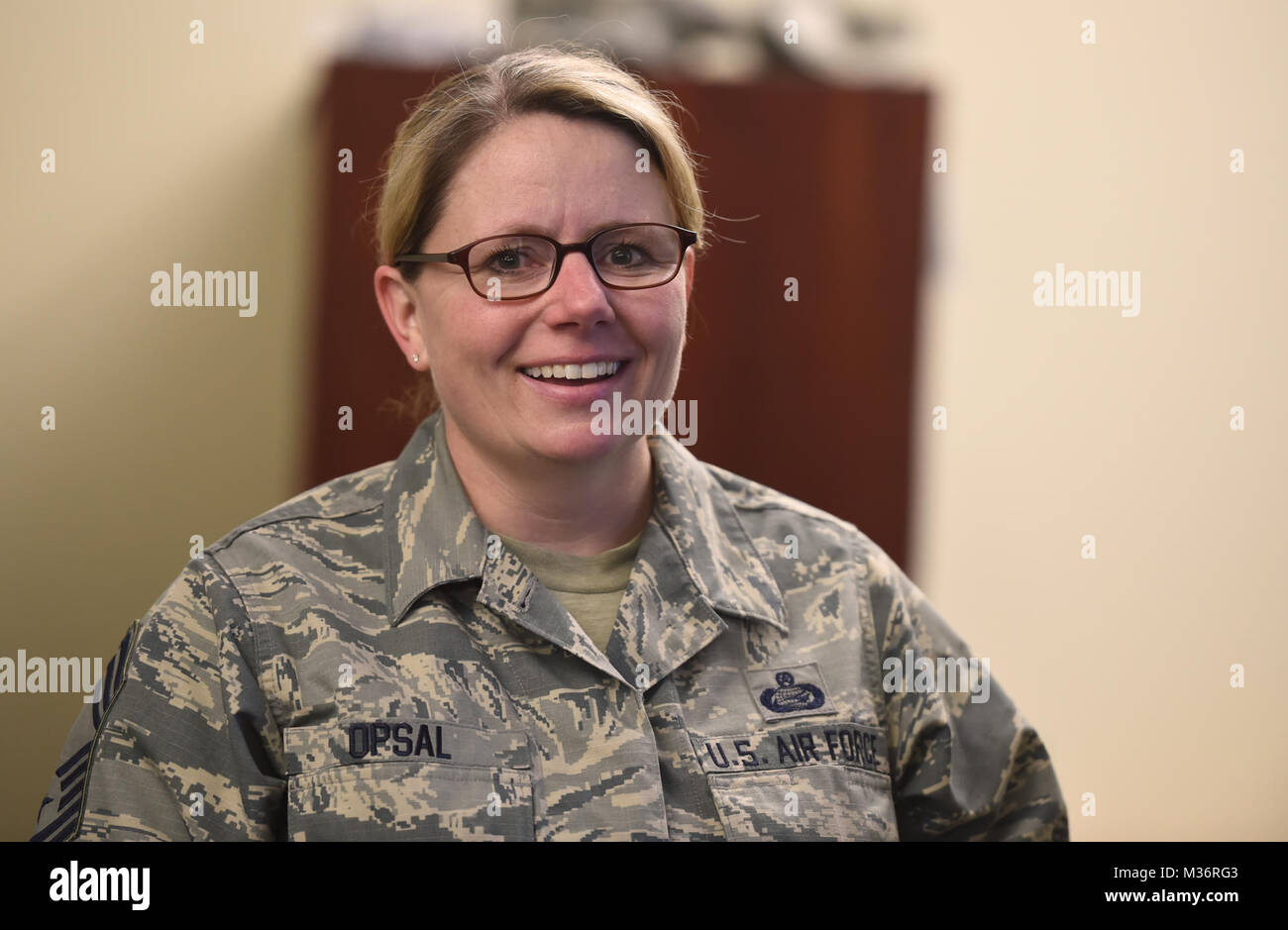 U.S. Air Force Chief Master Sgt. Leslie Opsal got married on St ...
