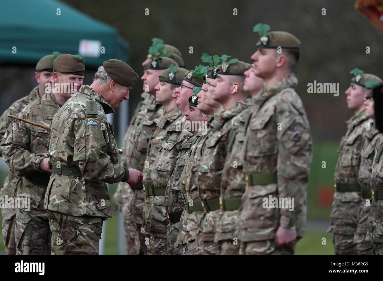 40 years since becoming colonel in chief cheshire regiment hi-res stock ...