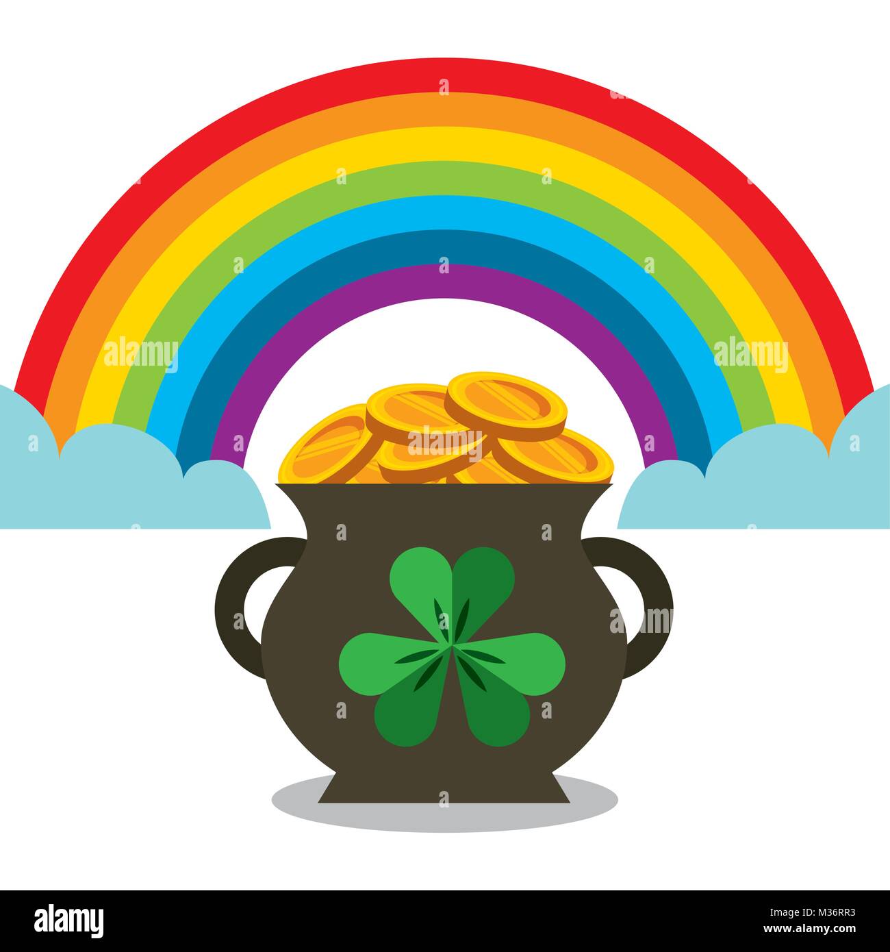 cauldron full gol coins rainbow magic Stock Vector Image & Art - Alamy