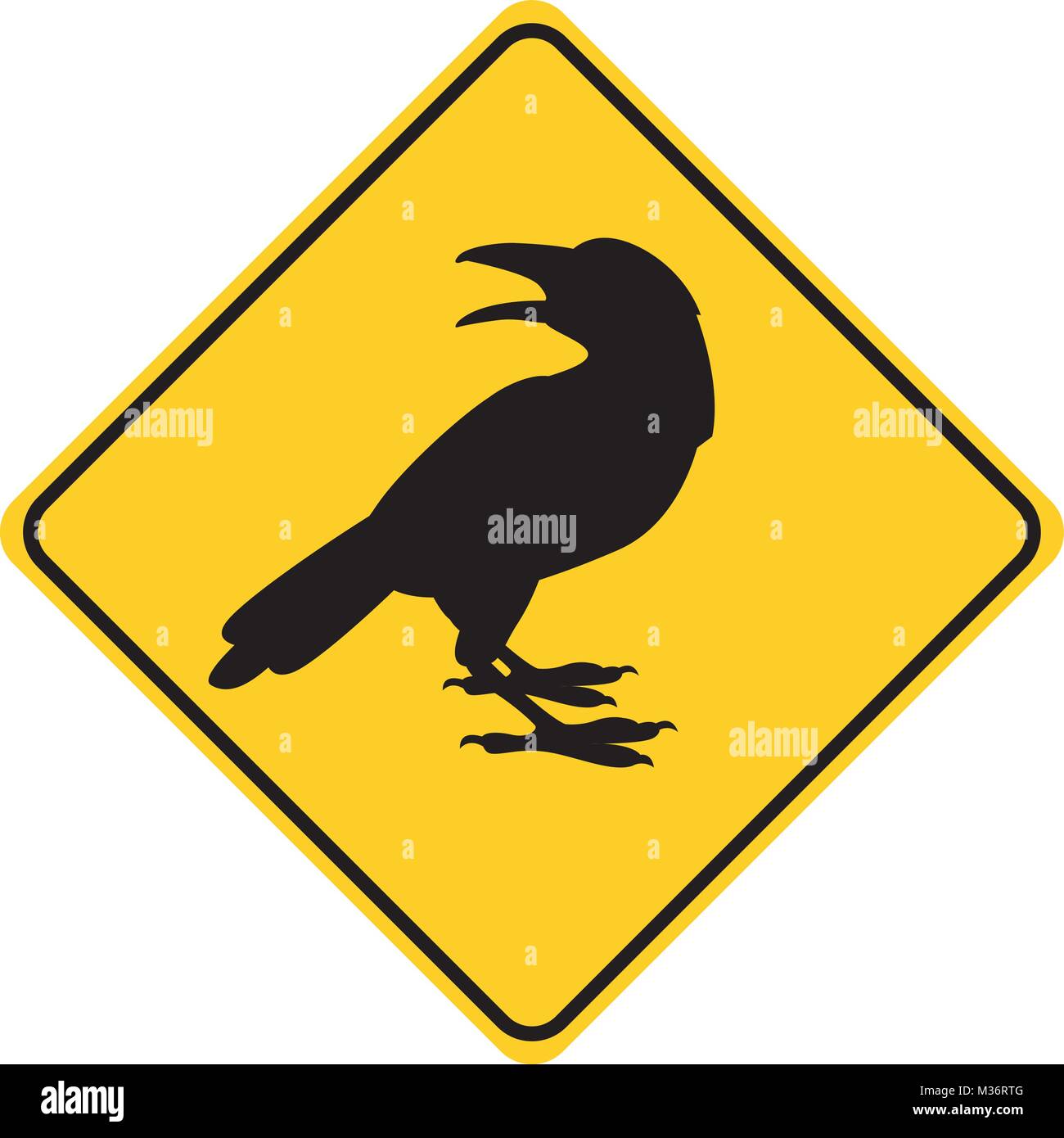 Crow warning sign Stock Vector Images - Alamy