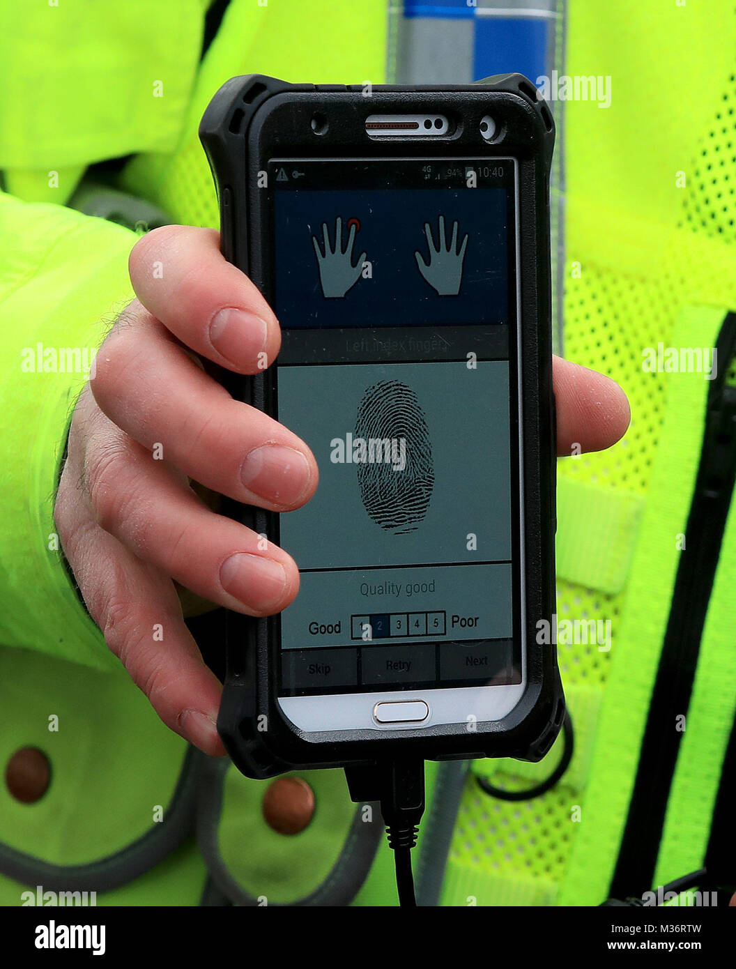 Embargoed to 0001 Saturday February 10 A West Yorkshire Police officer ...