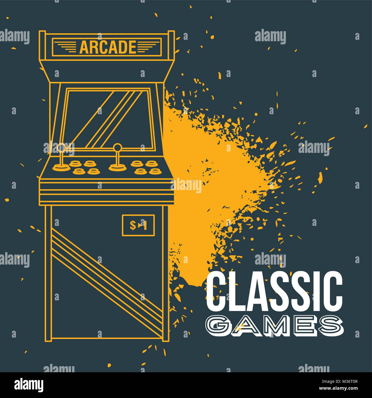 classic arcade game machine rendering Stock Vector Image & Art - Alamy