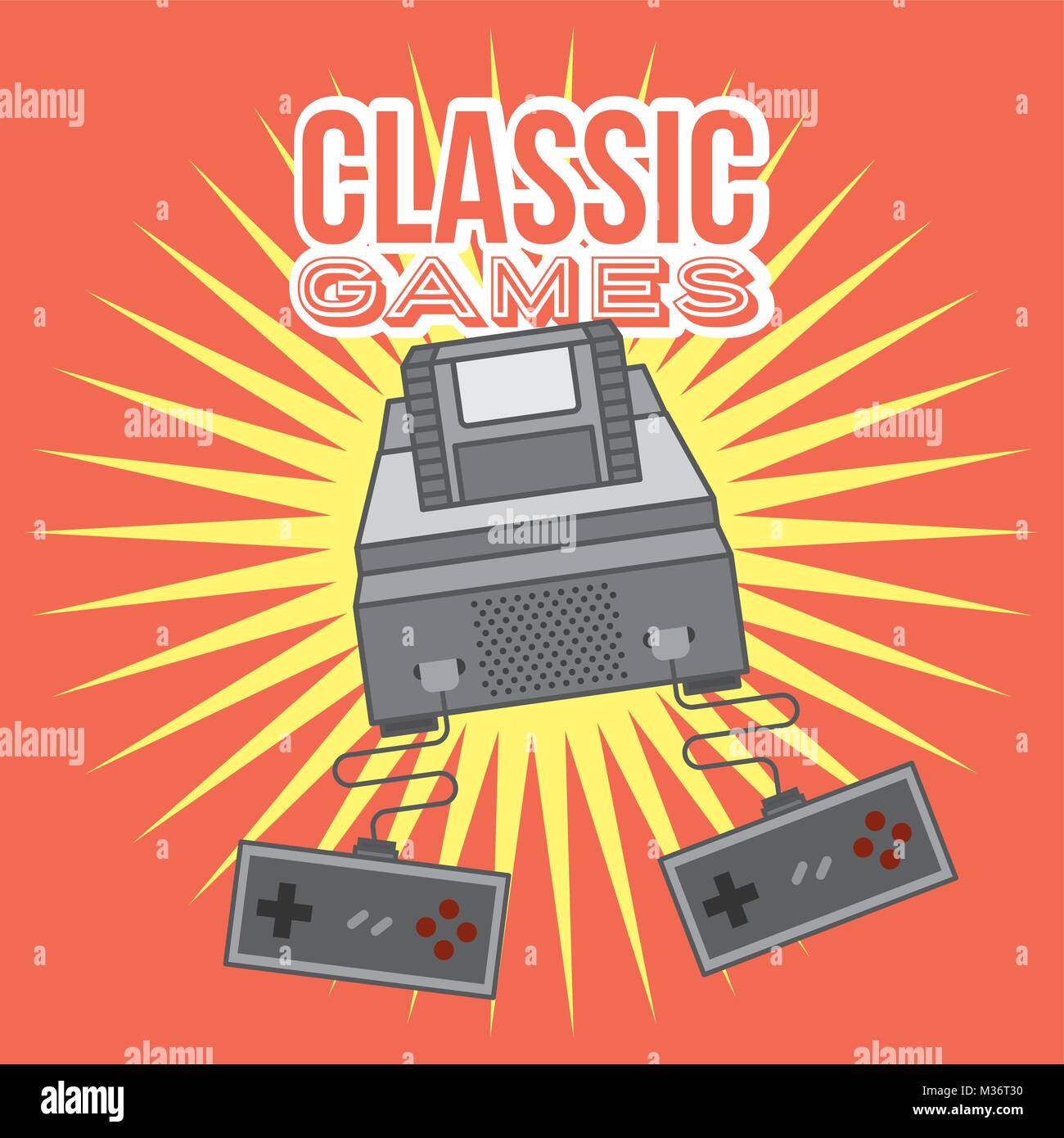 retro game console and cassette video Stock Vector Image & Art - Alamy