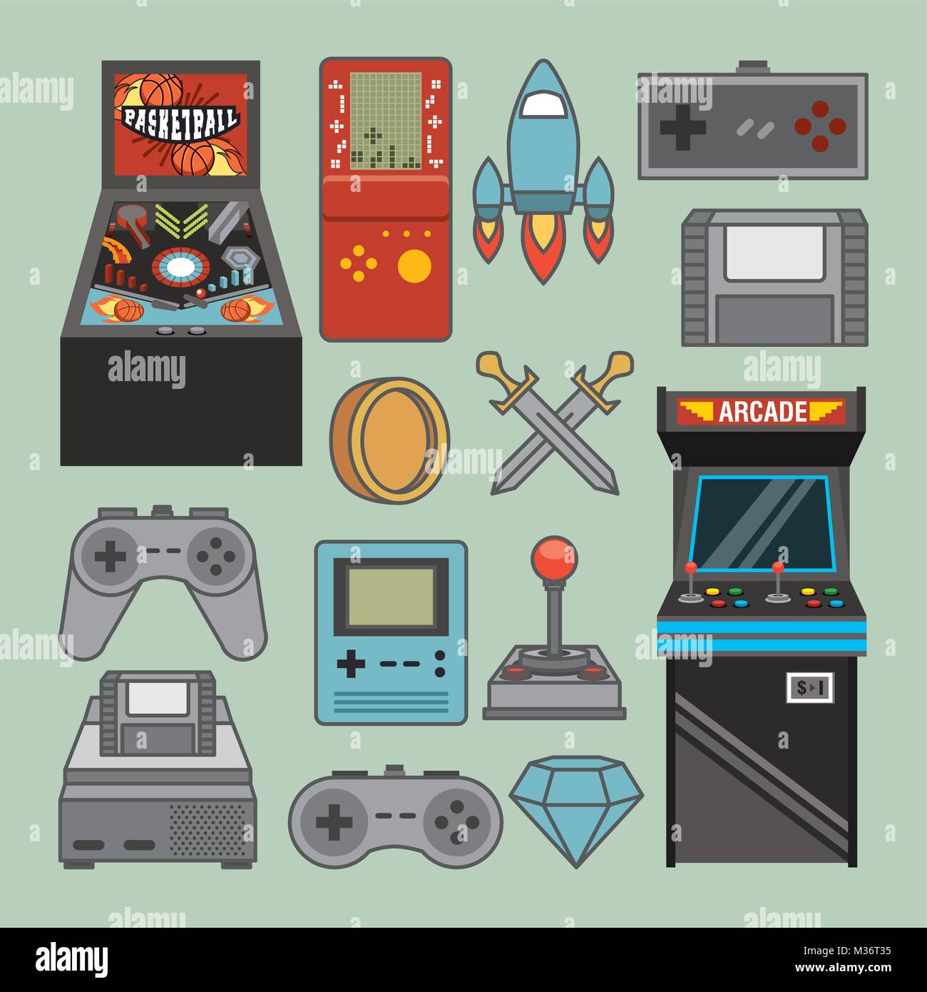 Videogames Stock Vector Images - Alamy
