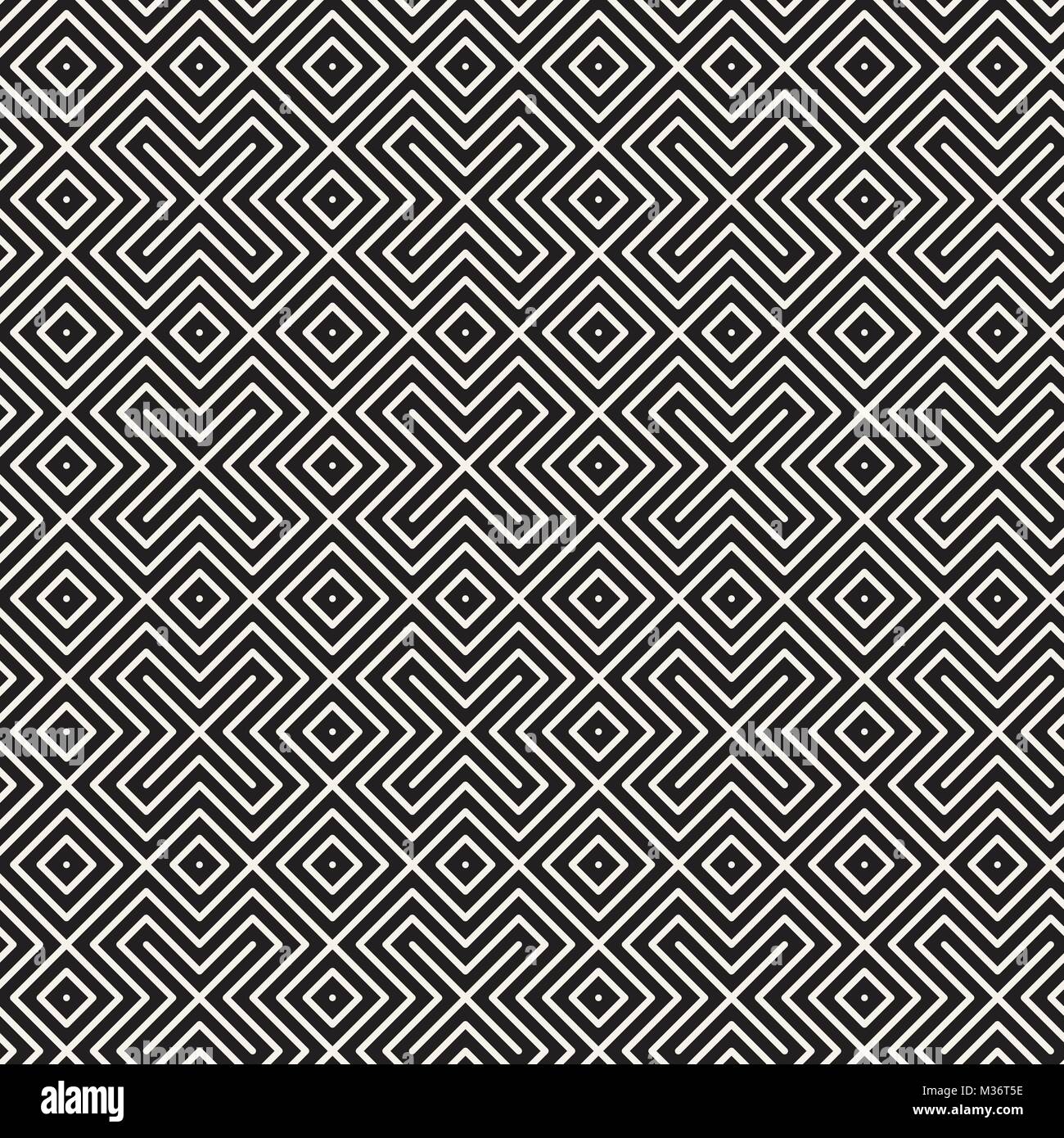 Vector seamless lattice pattern. Modern stylish texture with monochrome ...