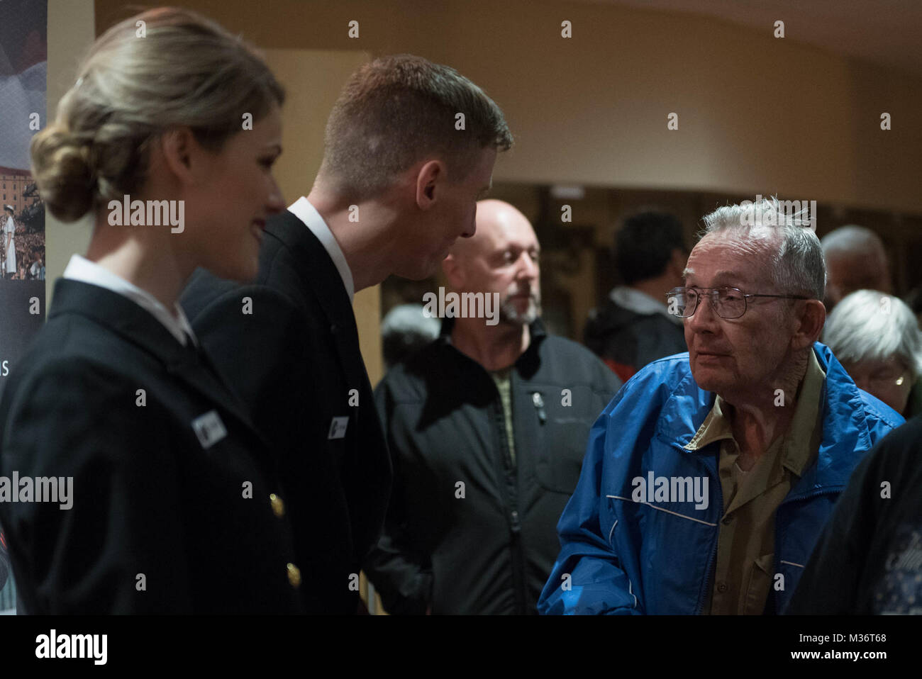 ASHLAND, Ohio (April 21, 2017) Musician 1st Class Adam Whitman speaks ...