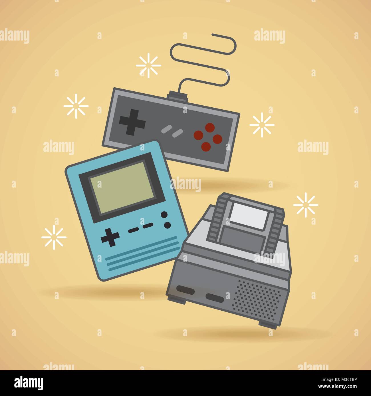 Old videogames arcade Stock Vector Images - Alamy