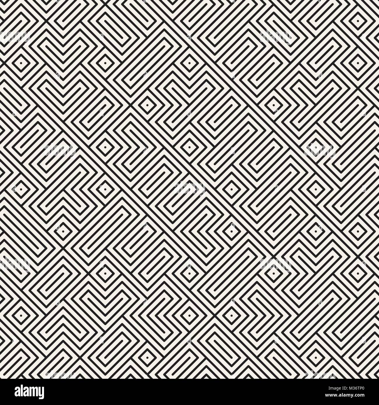Vector seamless lattice pattern. Modern stylish texture with monochrome ...