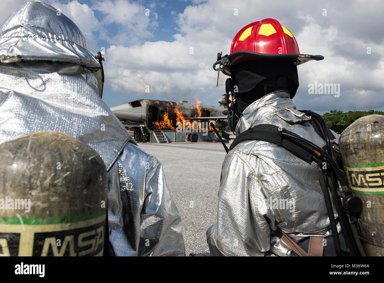 Kadena Fire Department firefighters conduct live-fire training with ...