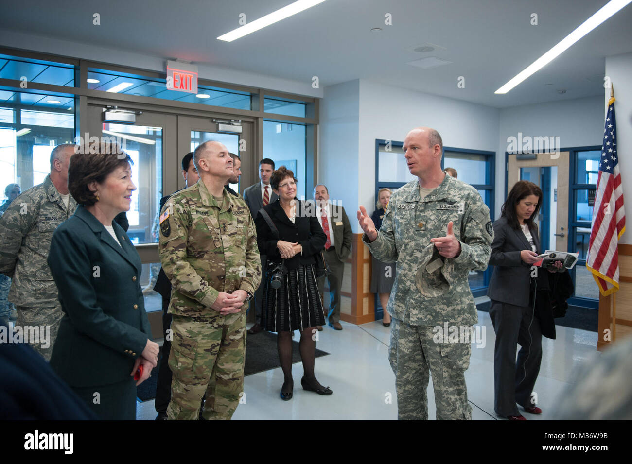 Maj. Nathan Arnold, Commander C/1-126 Aviation Regiment leads a tour of ...
