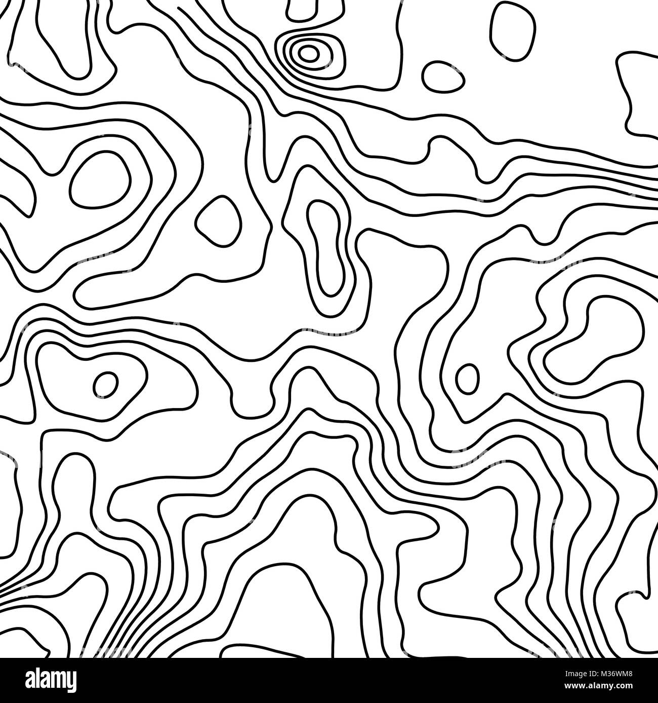 Geometric topography pattern. Landscape terrain. Vector illustration ...