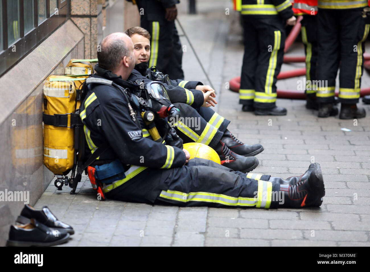 Exhausted fireman hi-res stock photography and images - Alamy