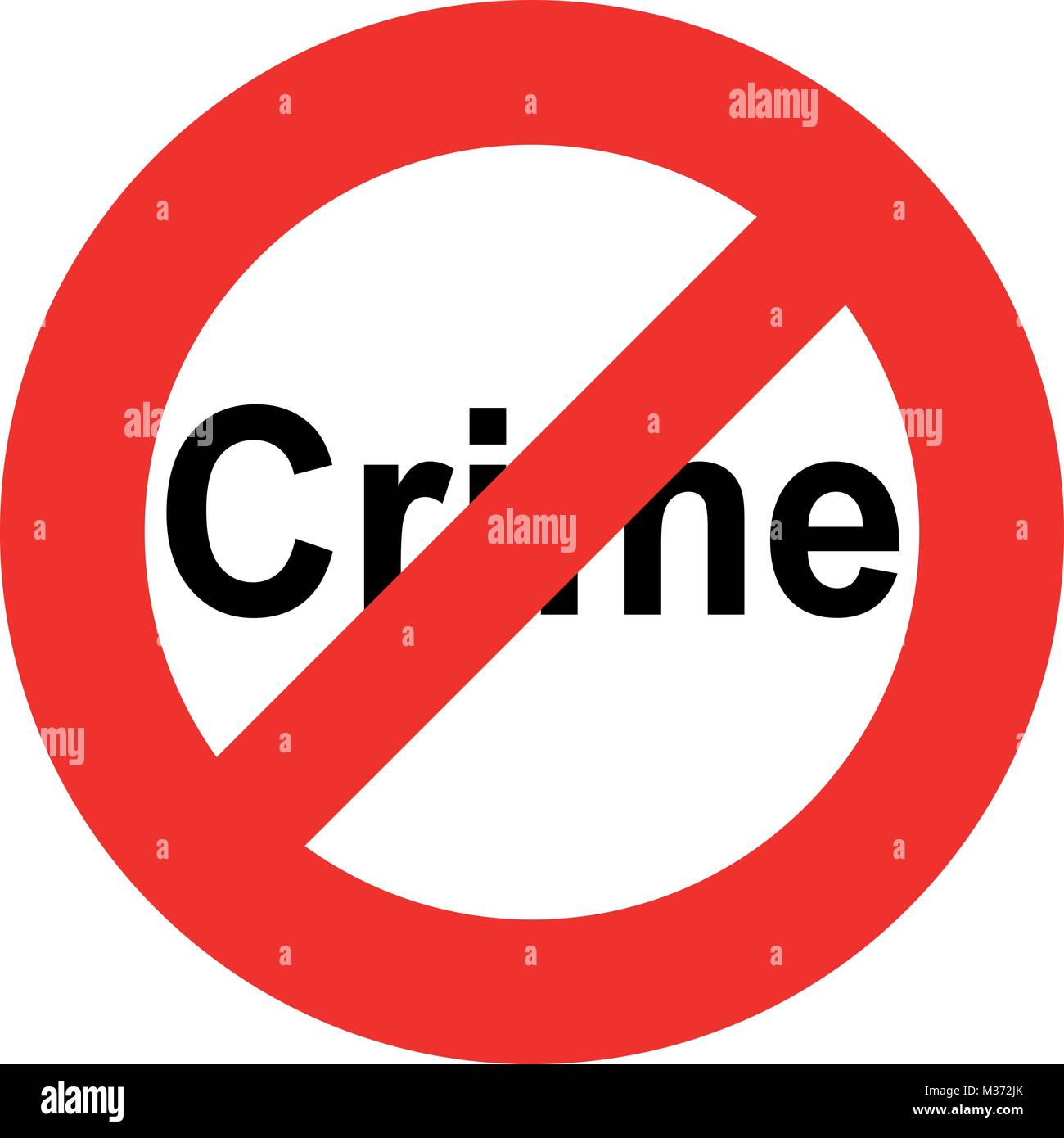 Crime banned sign - vector Stock Vector Image & Art - Alamy