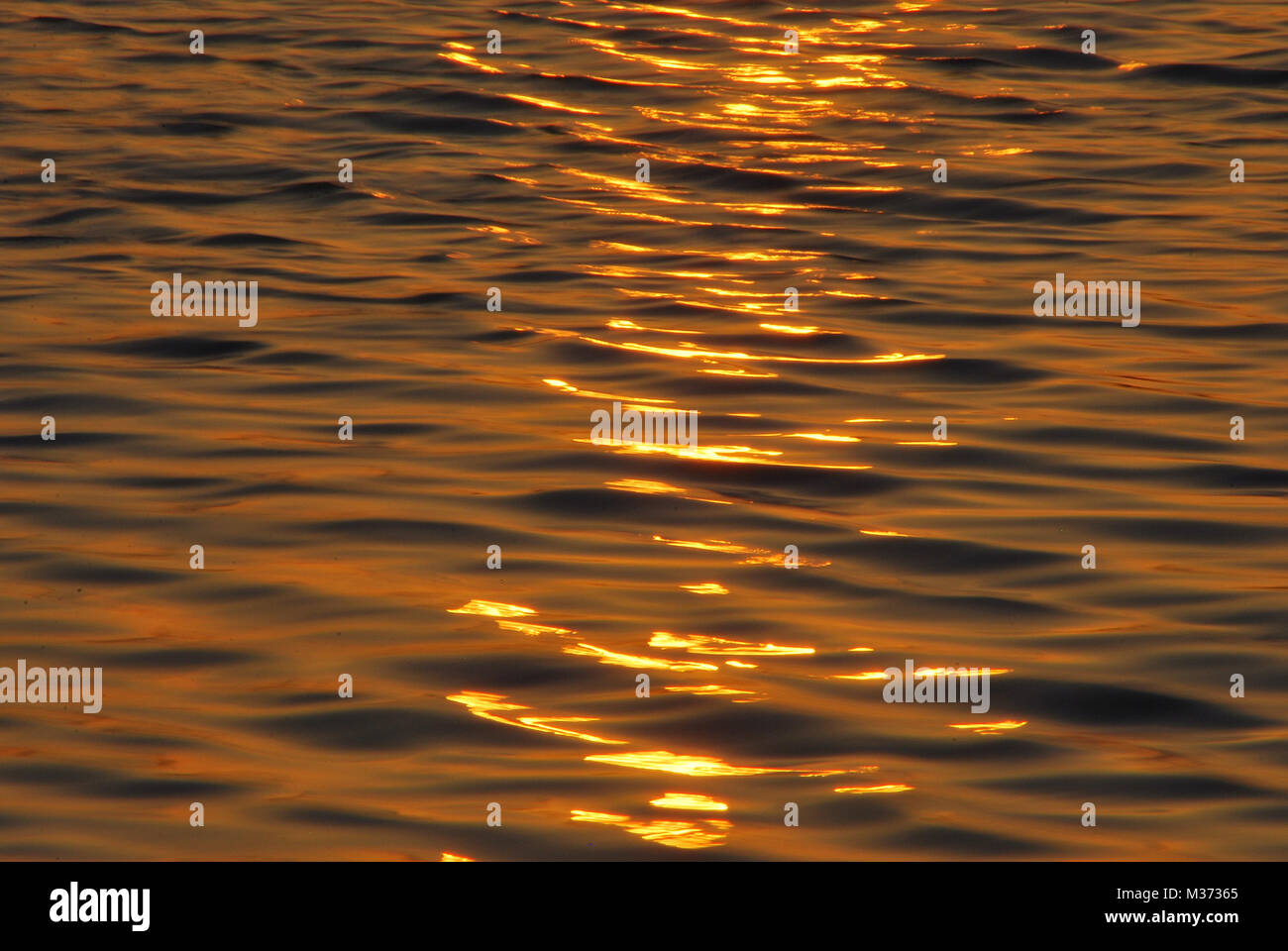 warm colors in the water,sunset at the sea Stock Photo - Alamy