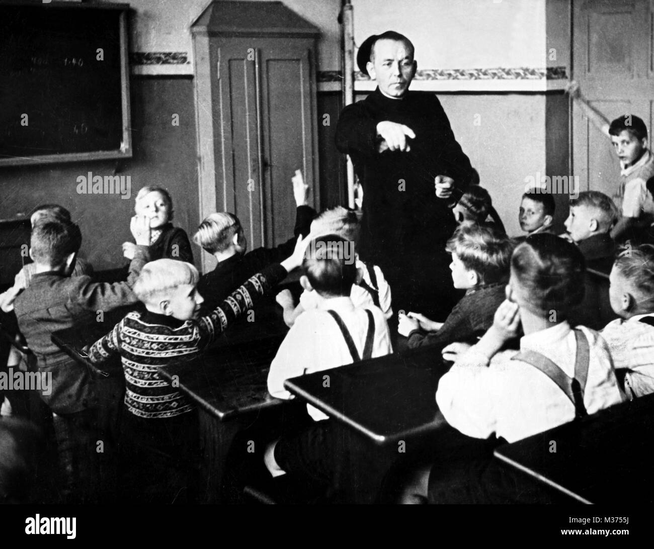 Normality returns to the class rooms after the end of the Second World ...