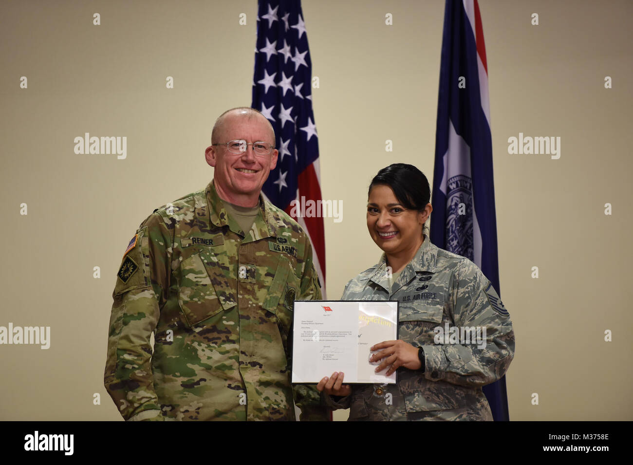 Maj. Gen. Luke Reiner, Wyoming adjutant general, presented awards for ...