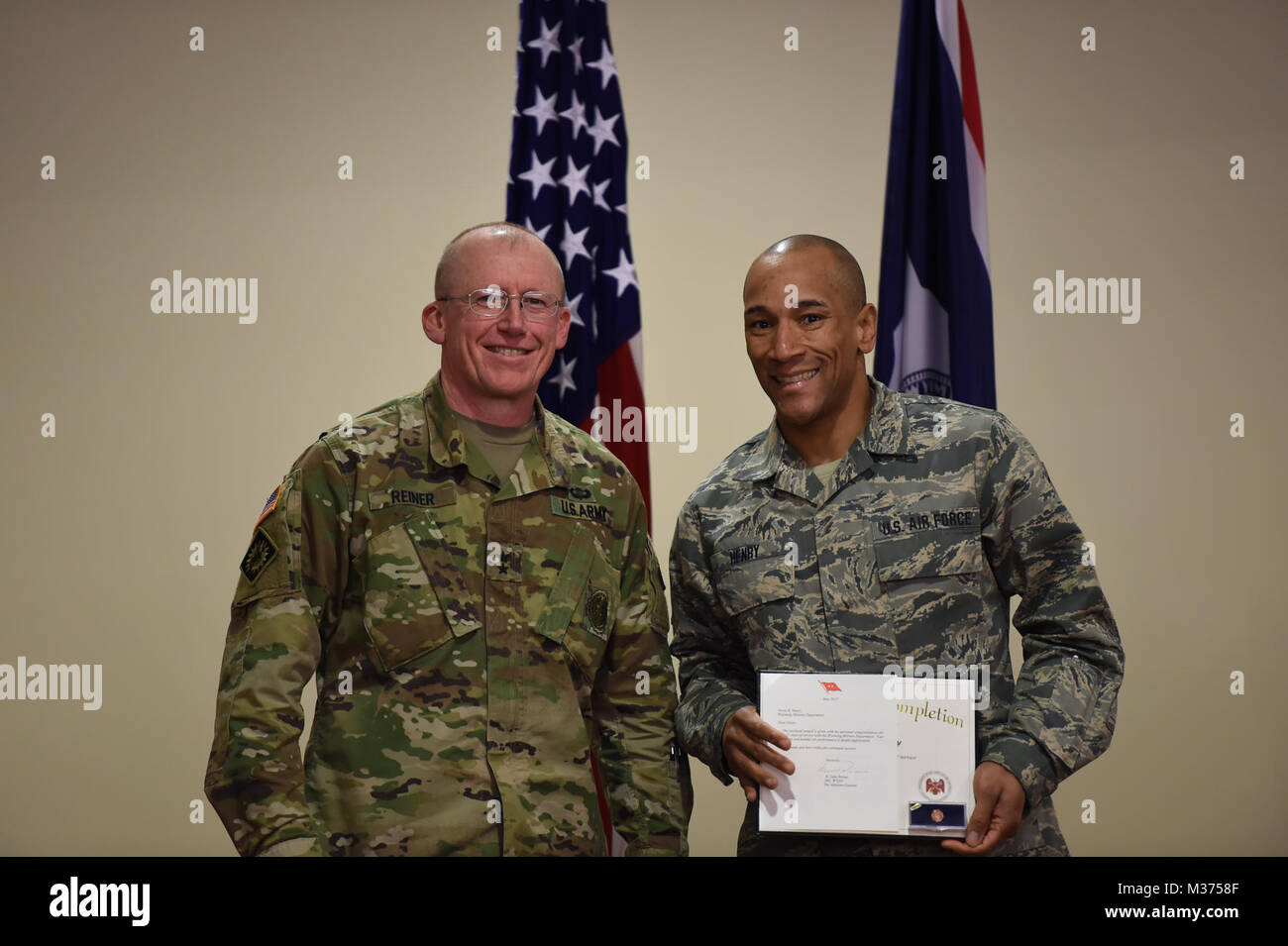 Maj. Gen. Luke Reiner, Wyoming adjutant general, presented awards for ...